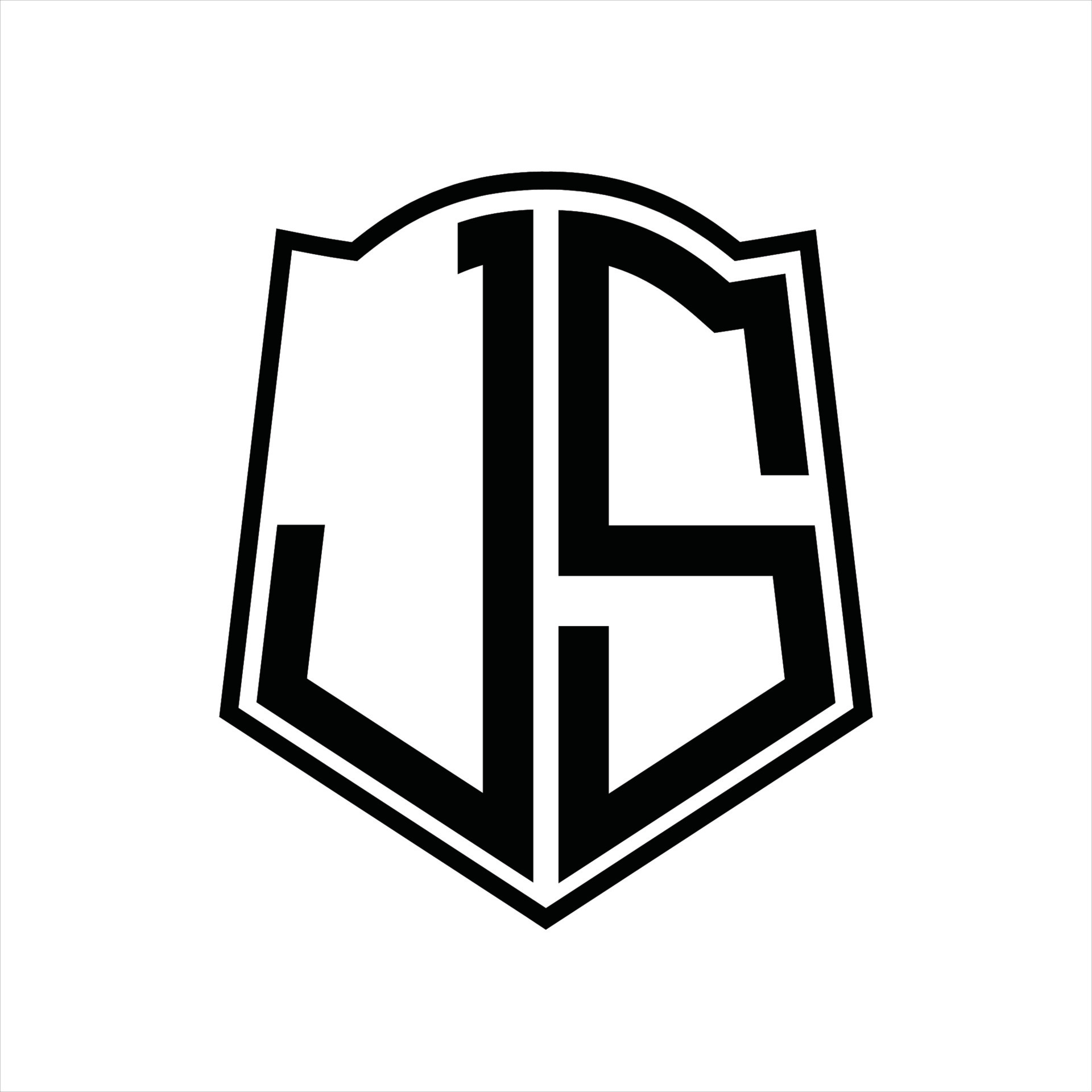 JS Logo monogram with shield shape outline design template 16576788 ...