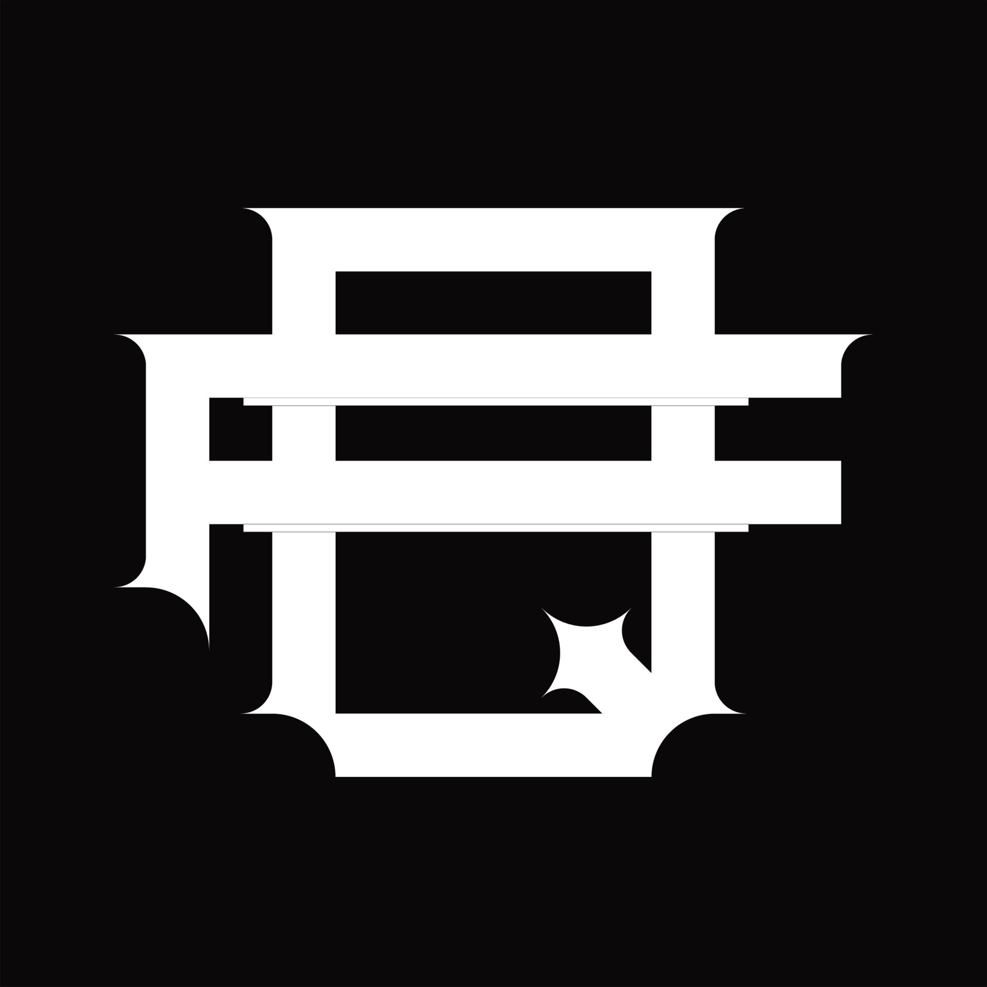 Fq Logo Monogram With Vintage Overlapping Linked Style Design Template