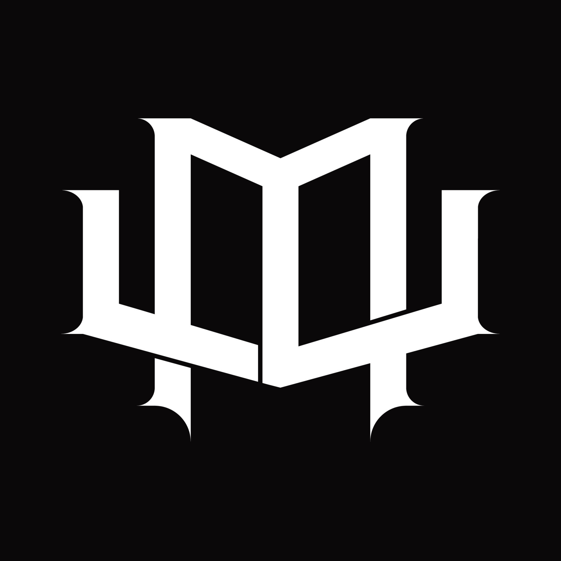 Vm Logo Monogram With Vintage Overlapping Linked Style Design Template