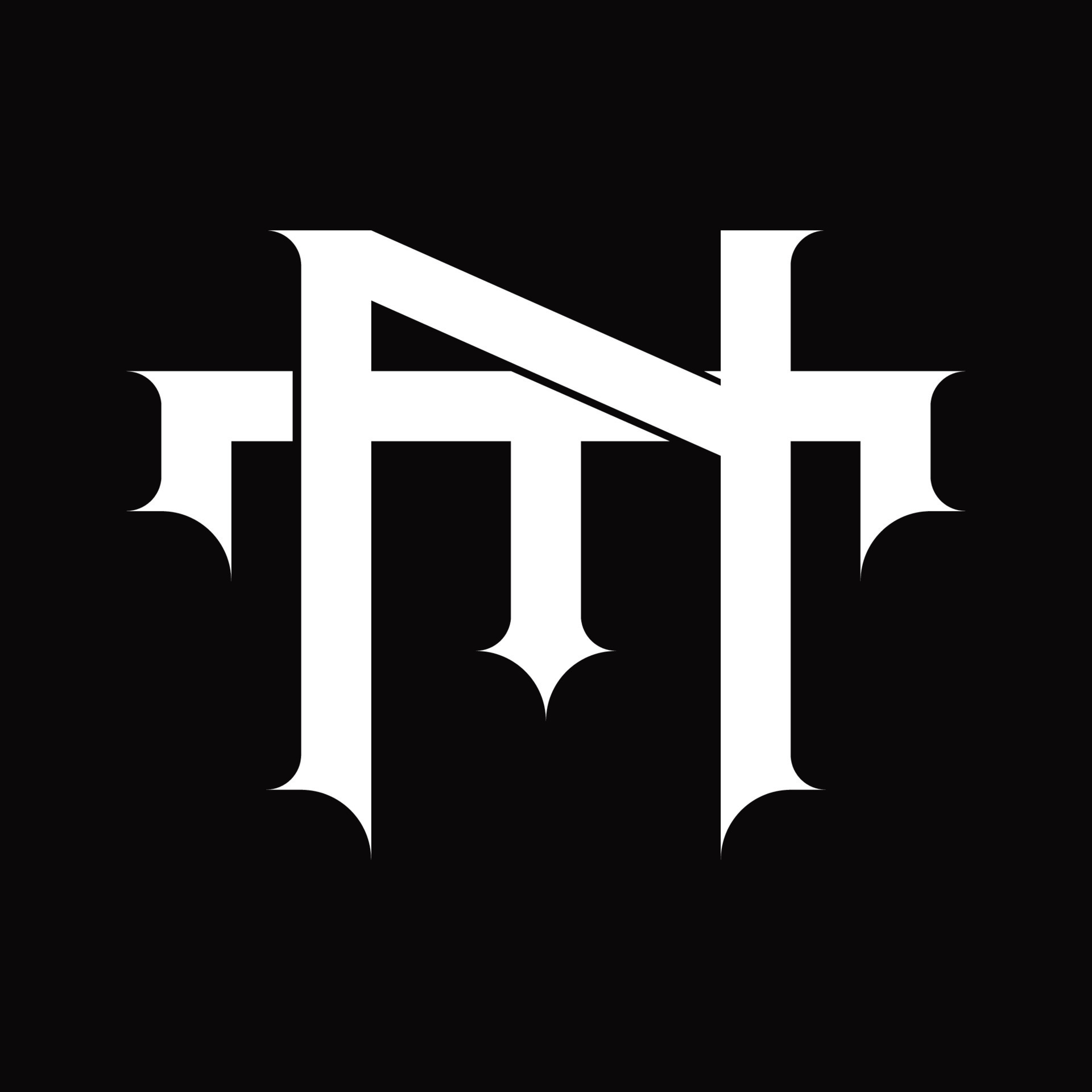 Tn Logo Monogram With Vintage Overlapping Linked Style Design Template