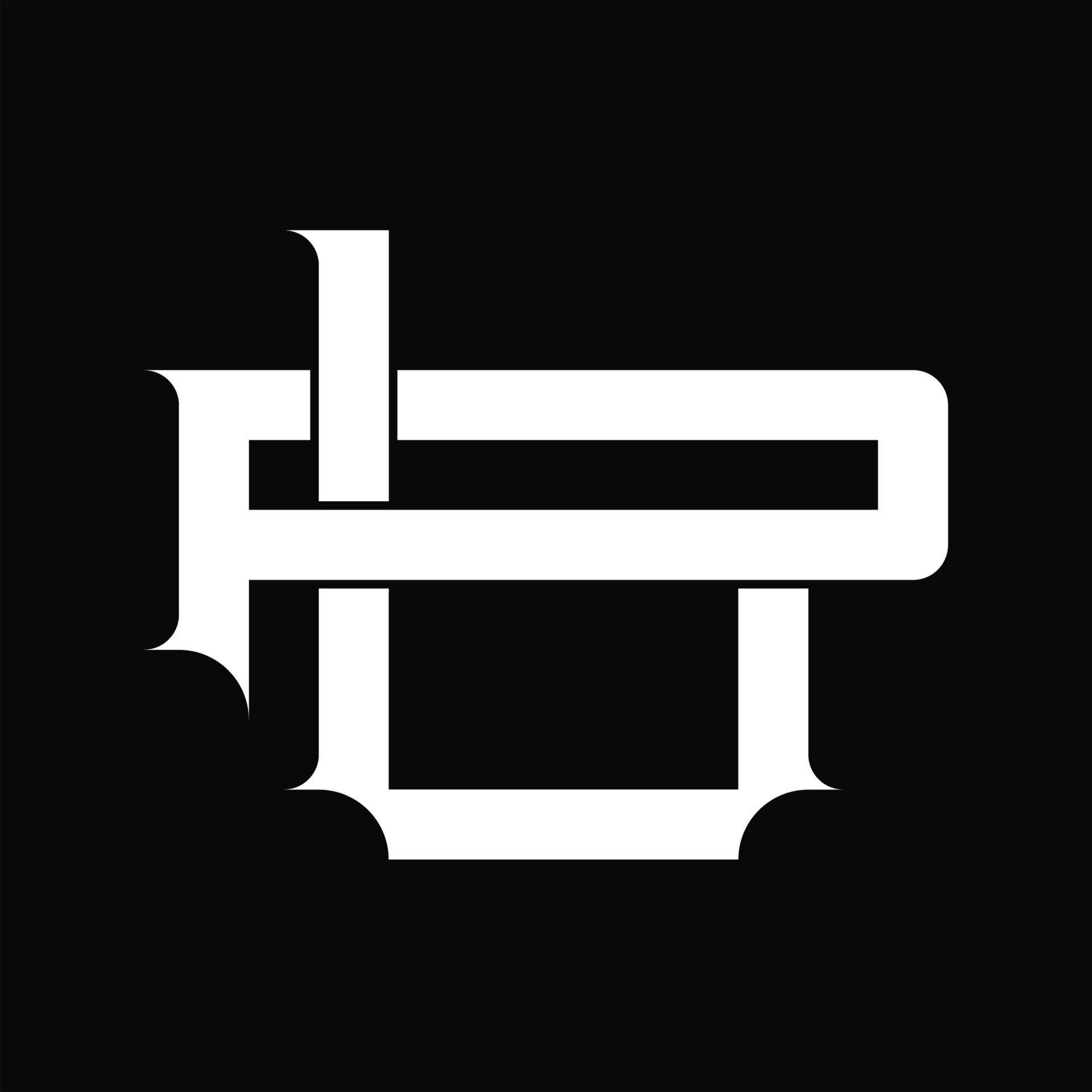 Pl Logo Monogram With Vintage Overlapping Linked Style Design Template