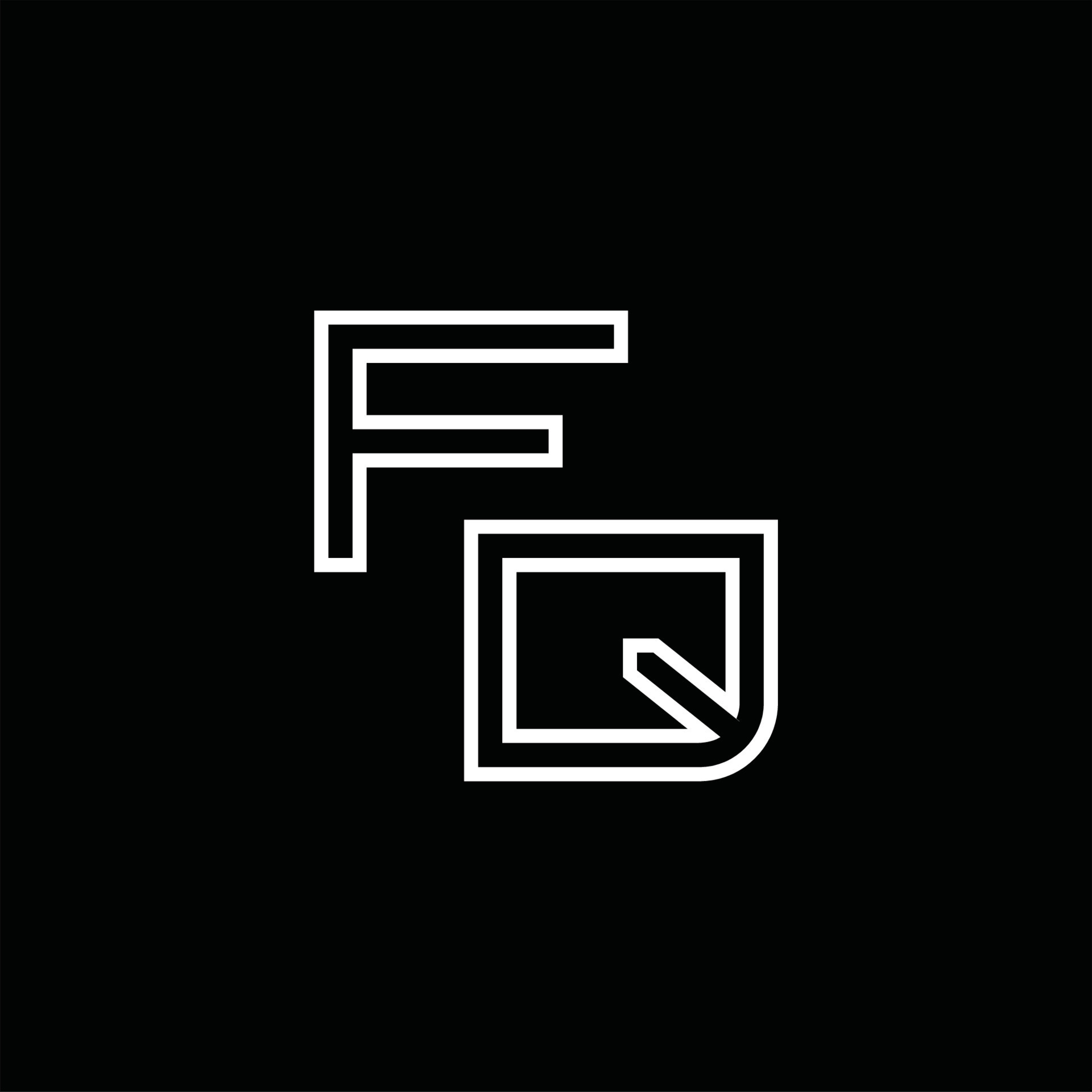 Fq Logo Monogram With Line Style Design Template 16579900 Vector Art At