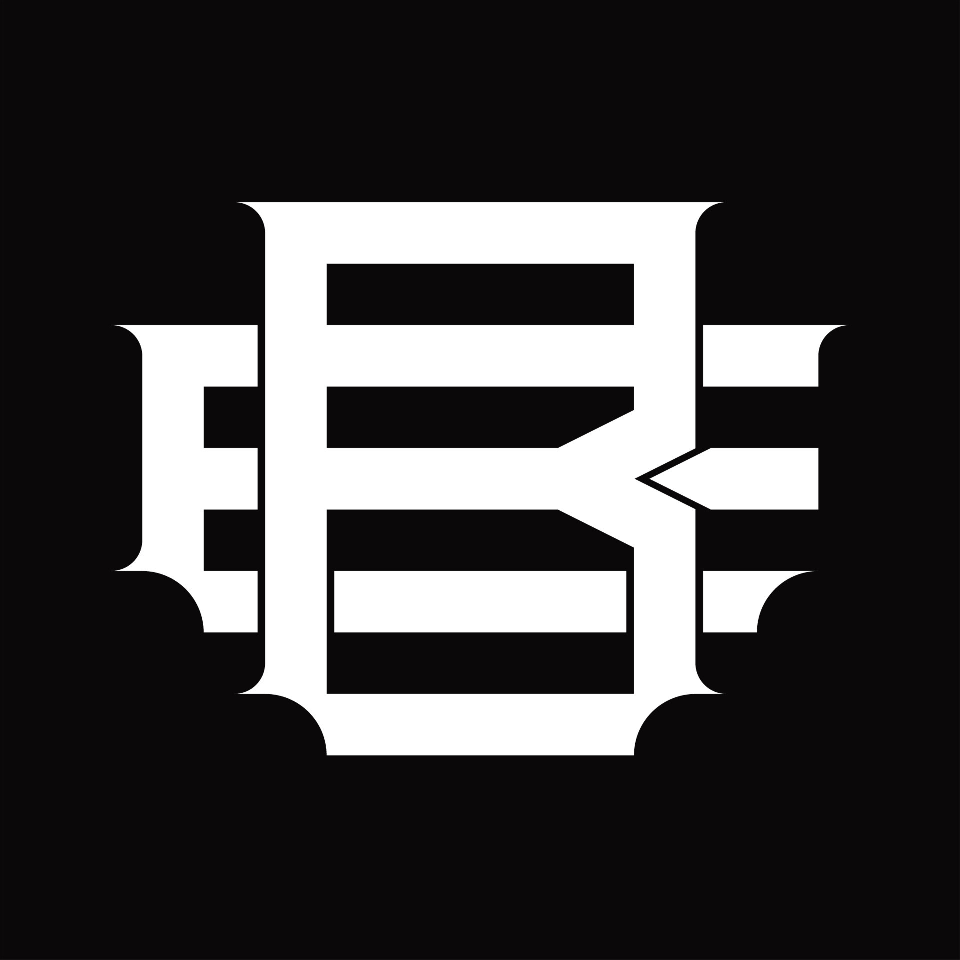 Eb Logo Monogram With Vintage Overlapping Linked Style Design Template