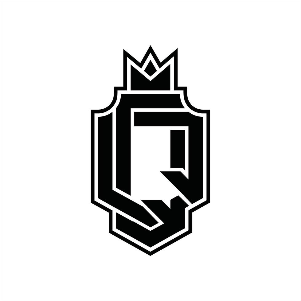 plantilla de diseño de monograma de logotipo qq 16580223 Vector en Vecteezy