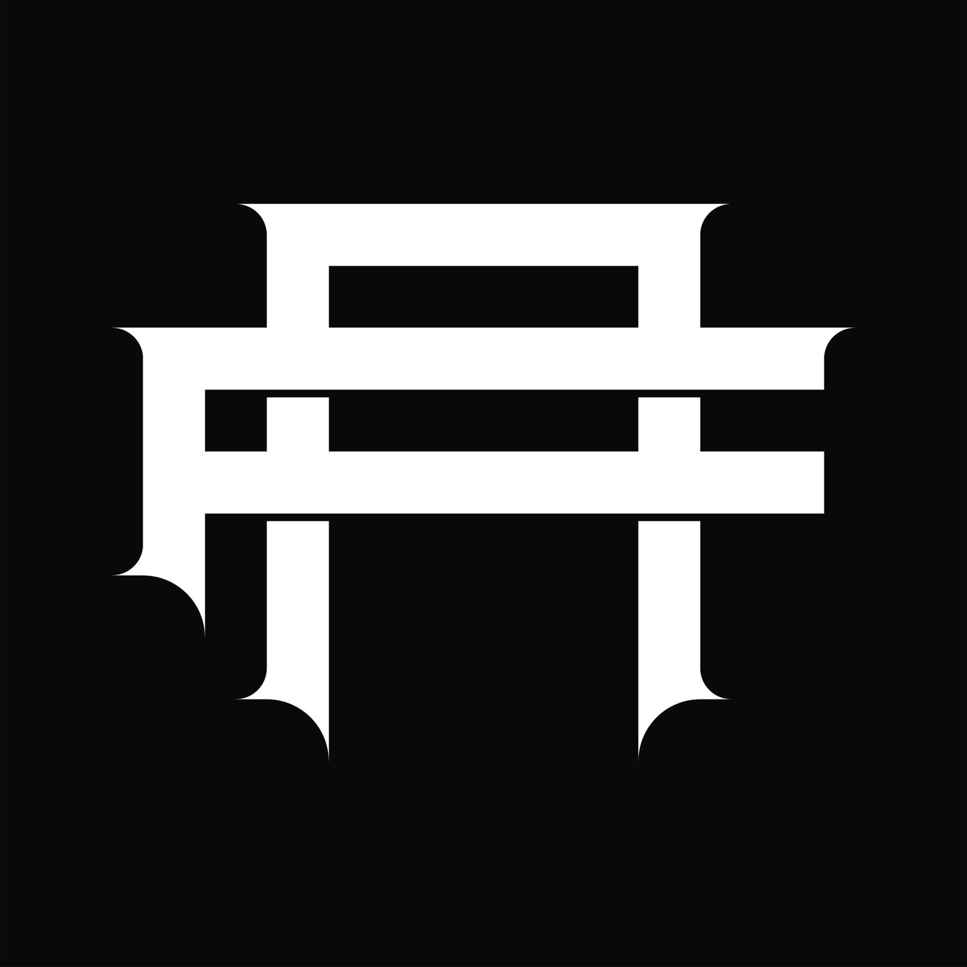 Fa Logo Monogram With Vintage Overlapping Linked Style Design Template