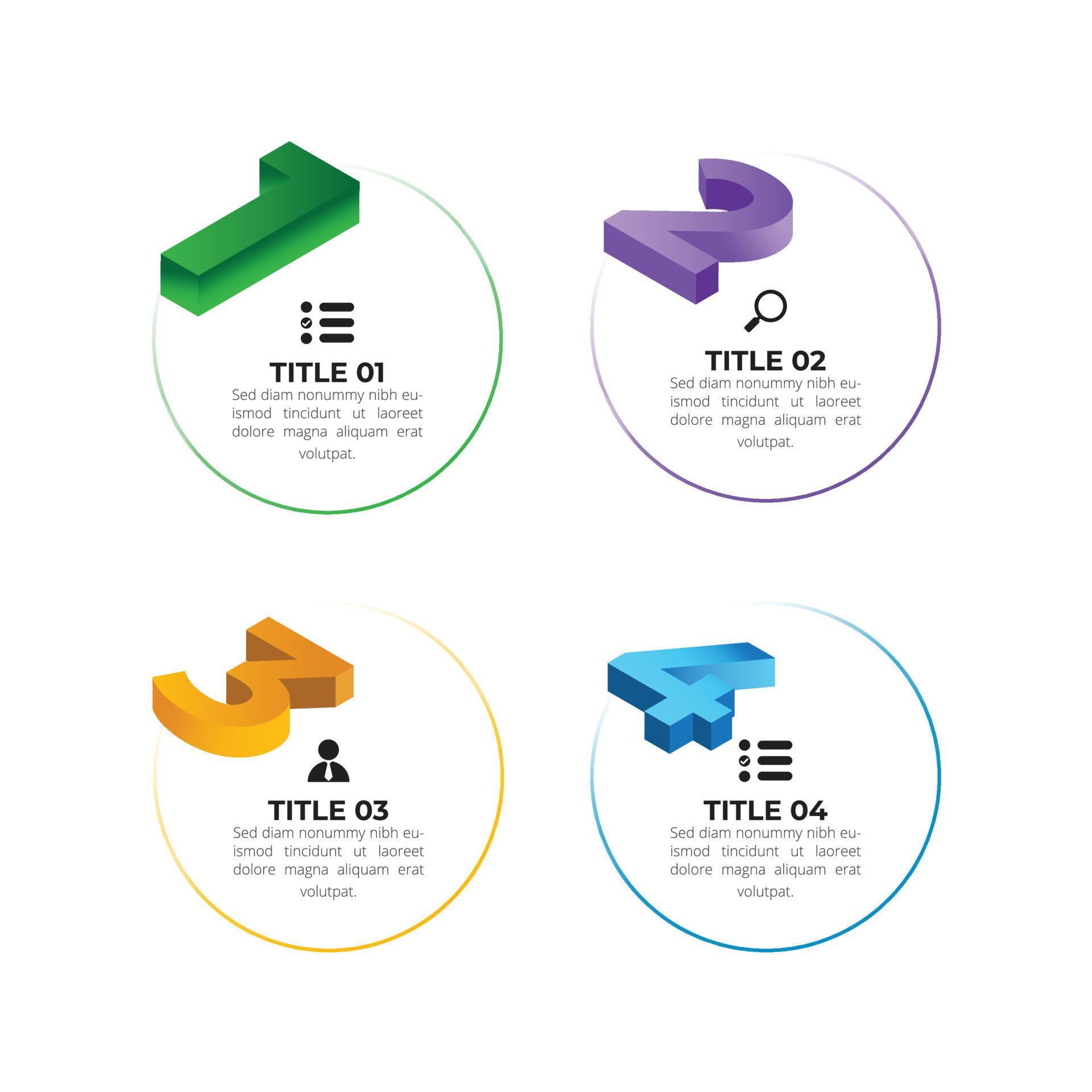 3d Infographic presentation banner, isometric abstract business info ...