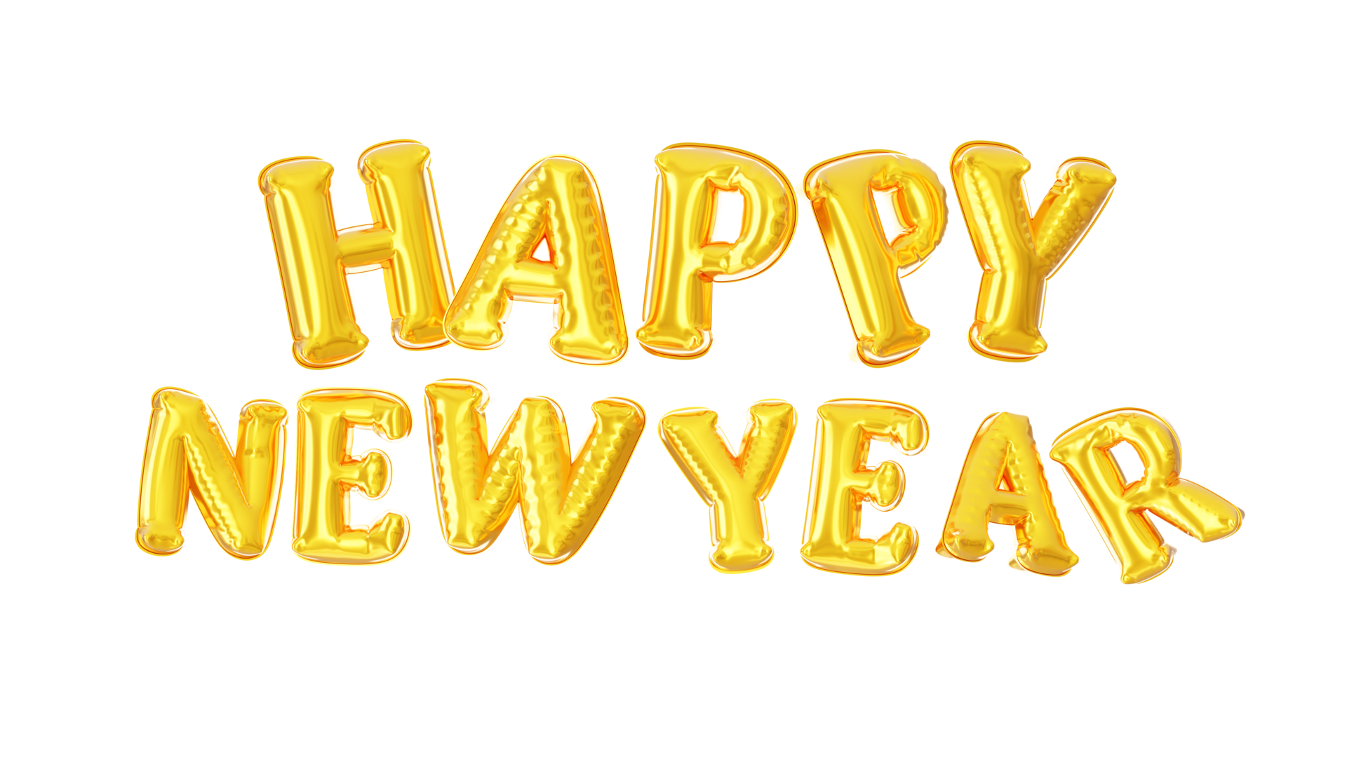 Luxury Happy New Year Balloon 3D Gold Color 16586349 PNG Luxury Happy New Year Balloon 3D Gold Color 16586349 PNG