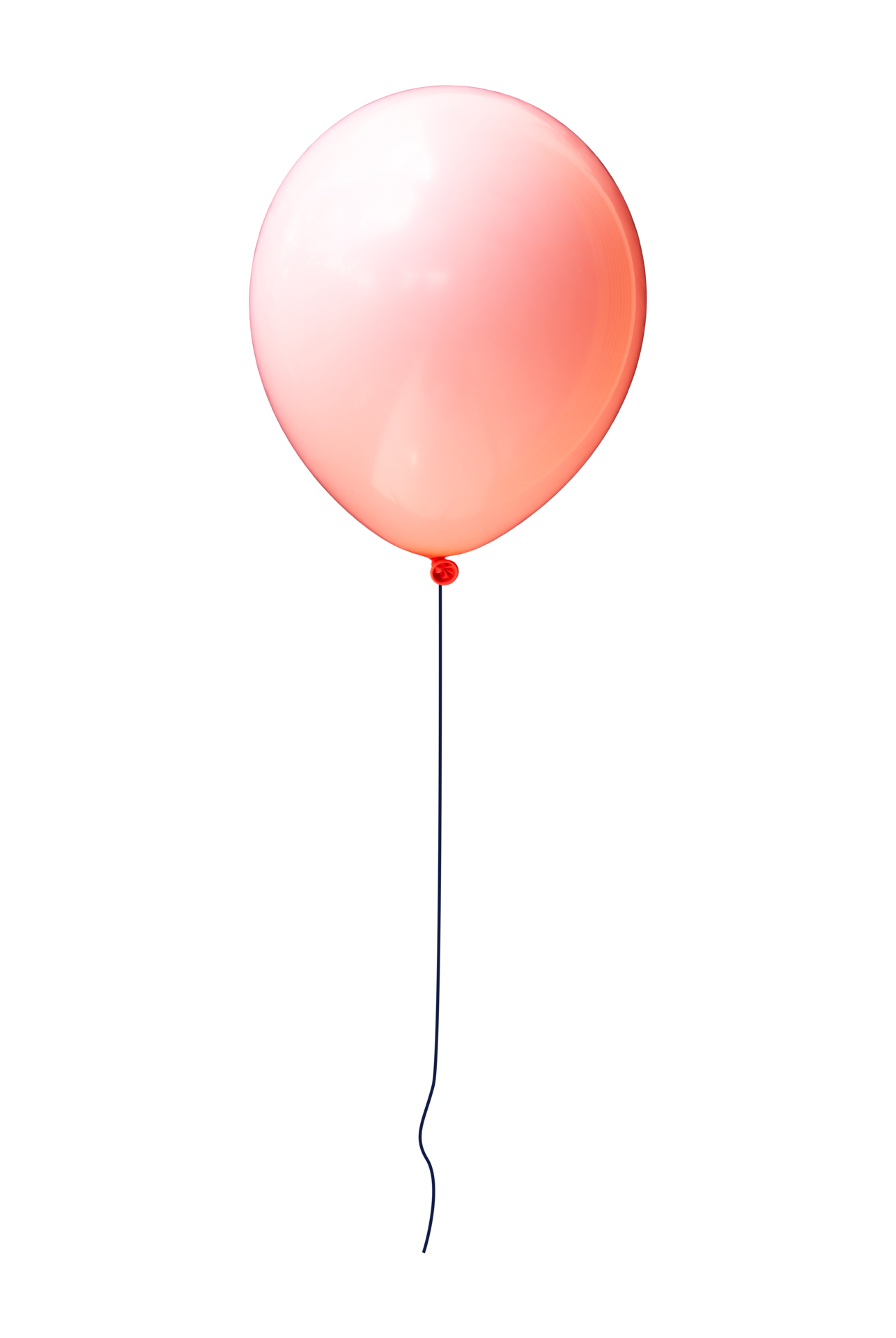 Helium Balloon In Orange Color With A Rope Isolated Background 16586576 Png