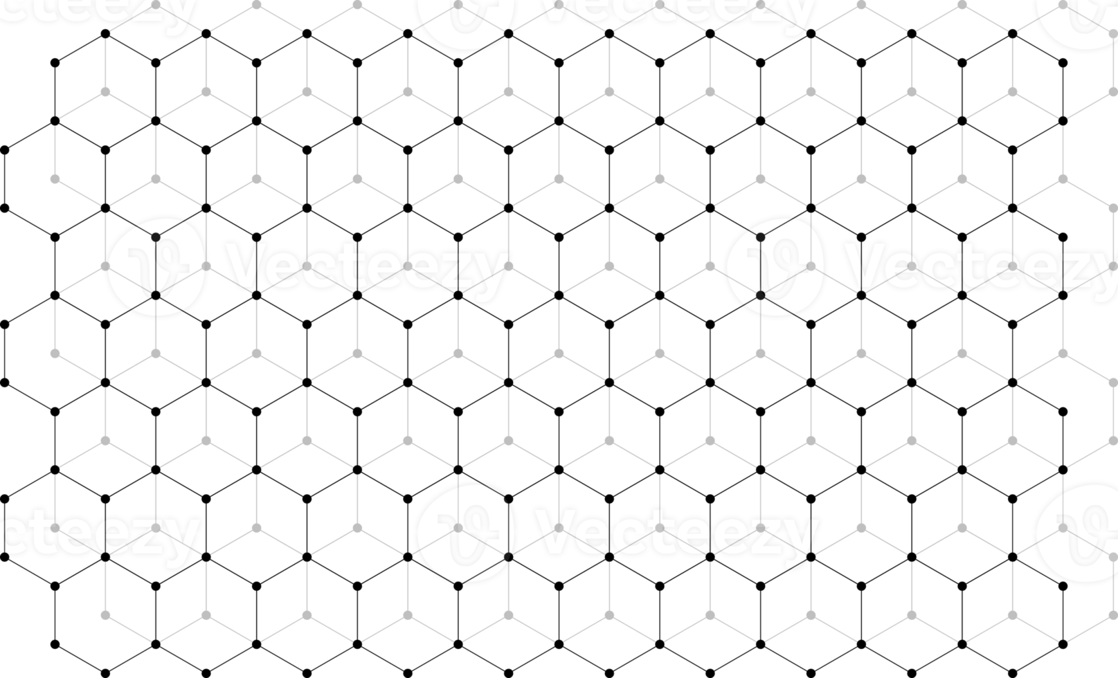 Abstract hexagon in black and white for pattern 16586633 PNG