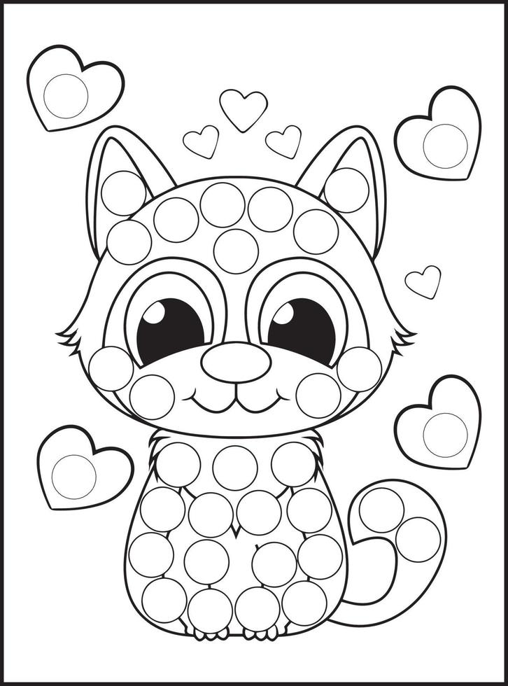 Valentine's Day Dot Markers Activity 16587703 Vector Art at Vecteezy