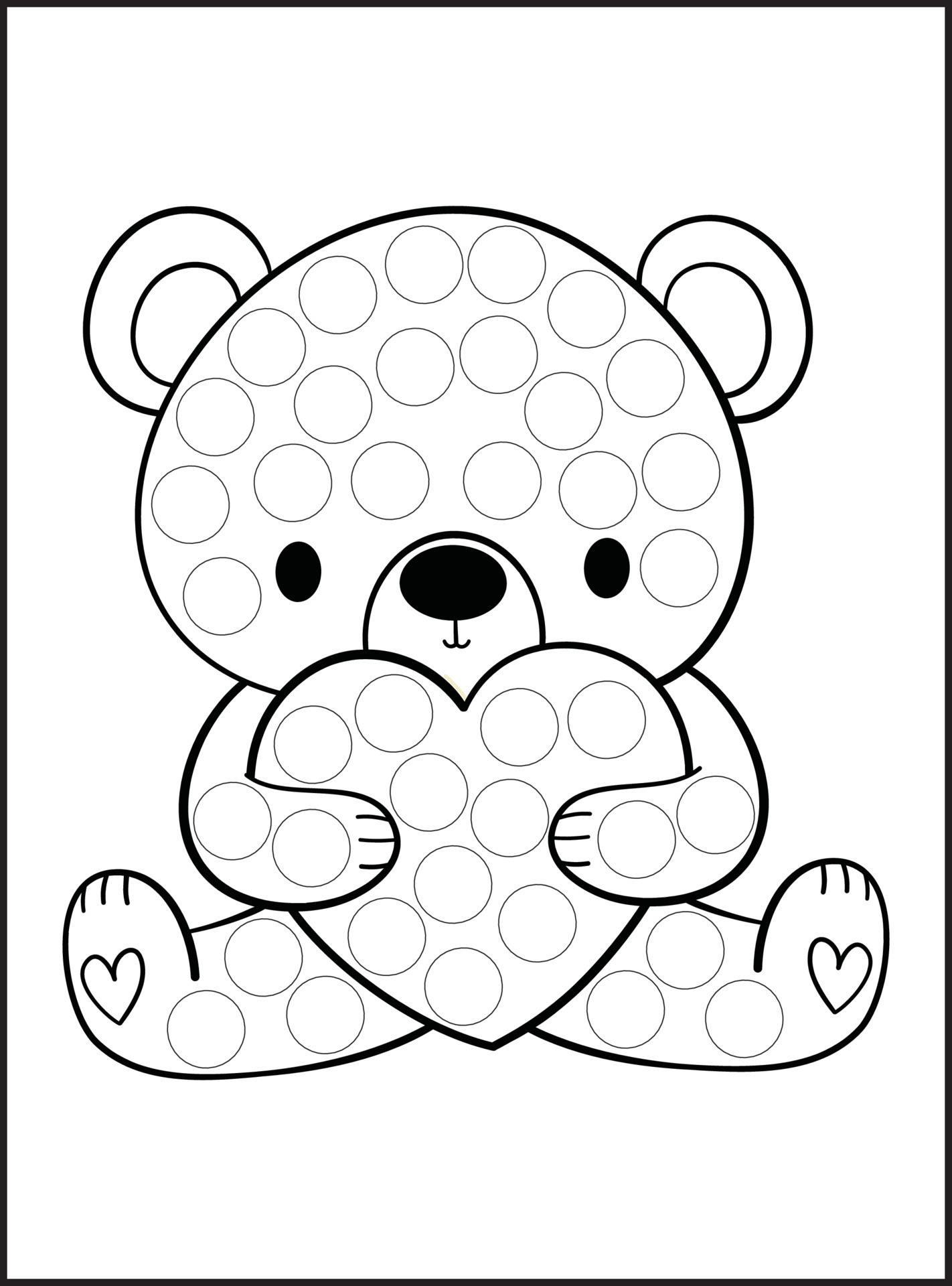 Valentine's Day Dot Markers Activity 16587802 Vector Art at Vecteezy