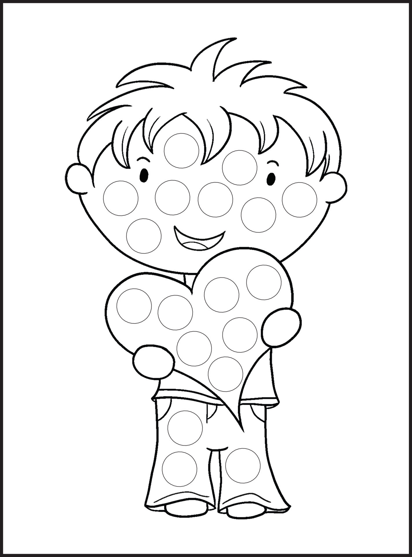 Valentine's Day Dot Markers Activity 16587806 Vector Art at Vecteezy