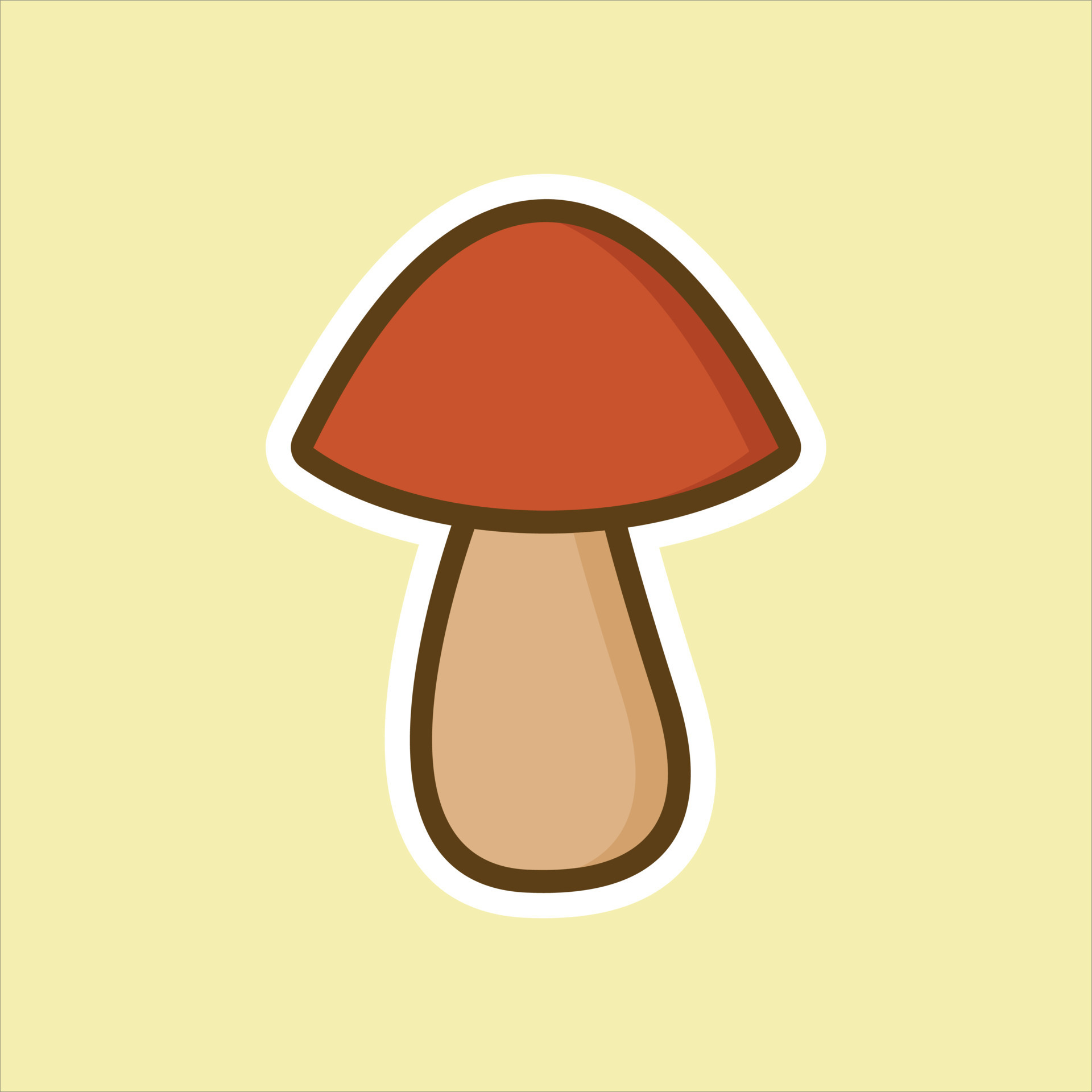 Mushroom Flat Design Vector Illustration Fungus Icon 16589120 Vector Art At Vecteezy