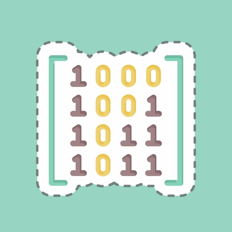 Sticker line cut Data Patterns. related to Machine Learning symbol ...