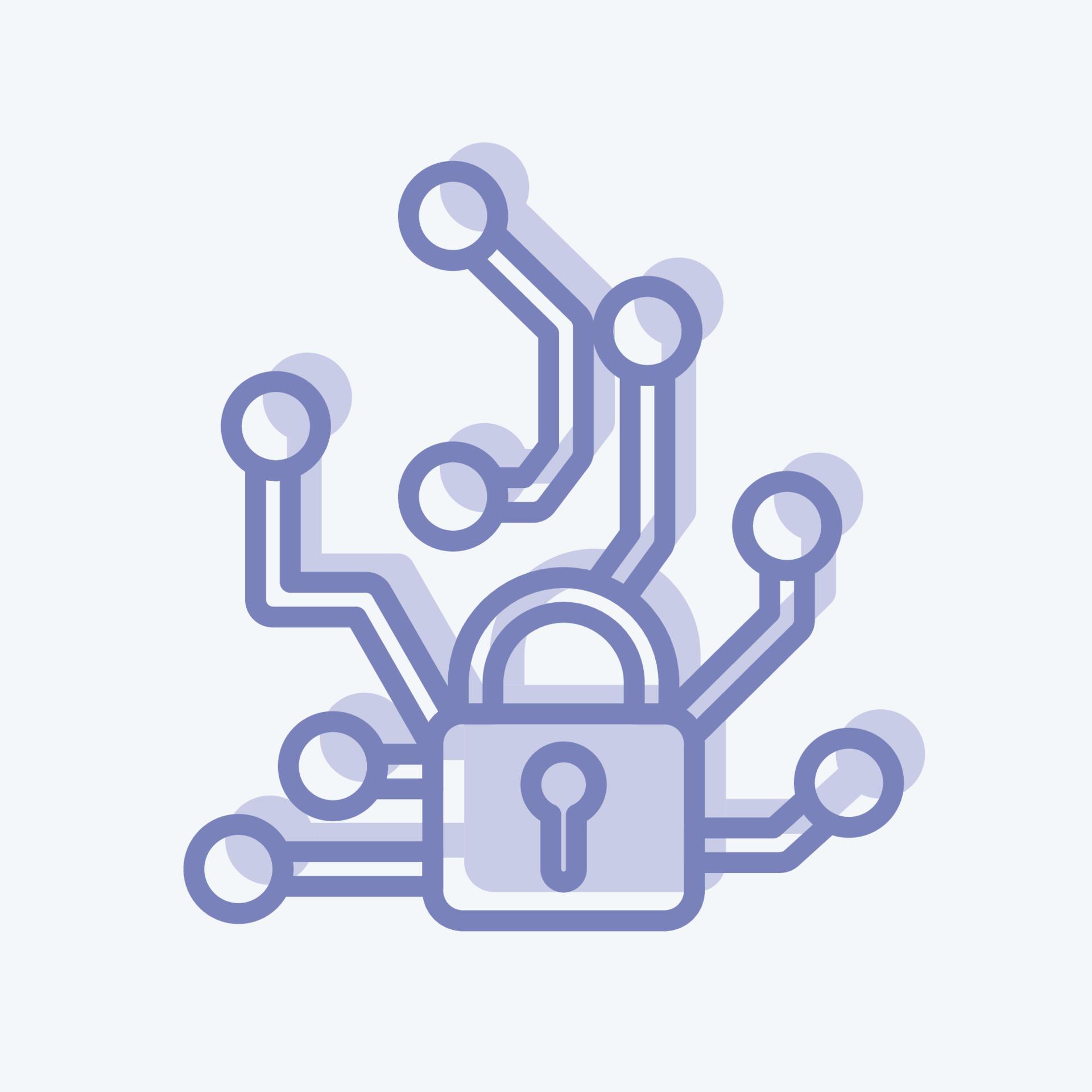 Icon Adversarial Attacks. related to Machine Learning symbol. two tone ...