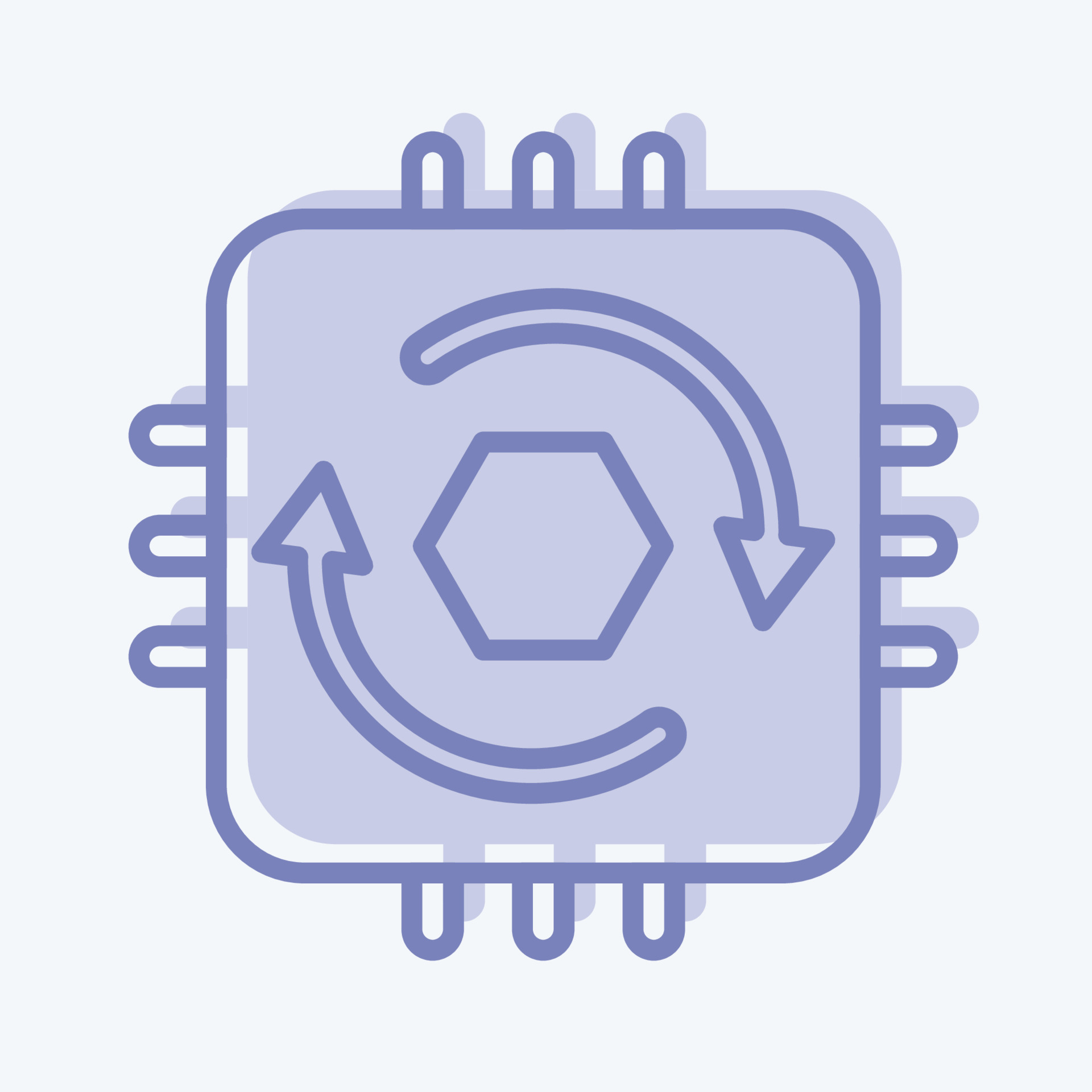Icon Temporal Cycle Consistency Related To Machine Learning Symbol Two Tone Style Simple