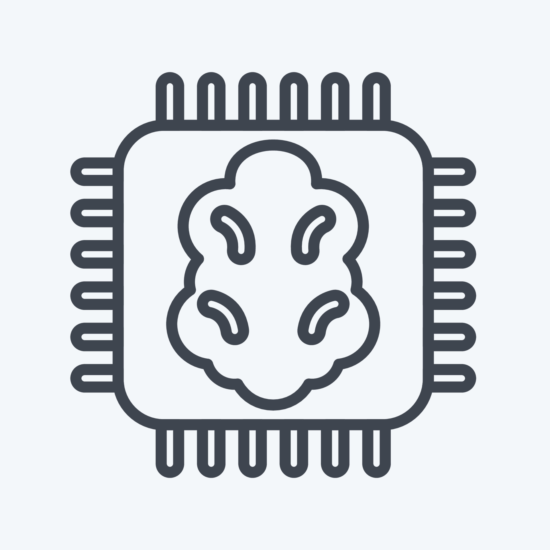Icon Artificial Intelligence. related to Machine Learning symbol. line ...