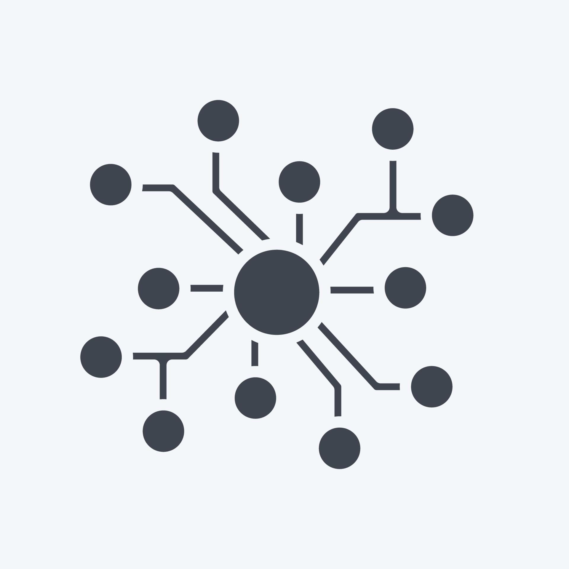 Icon Neural Network. related to Machine Learning symbol. glyph style ...