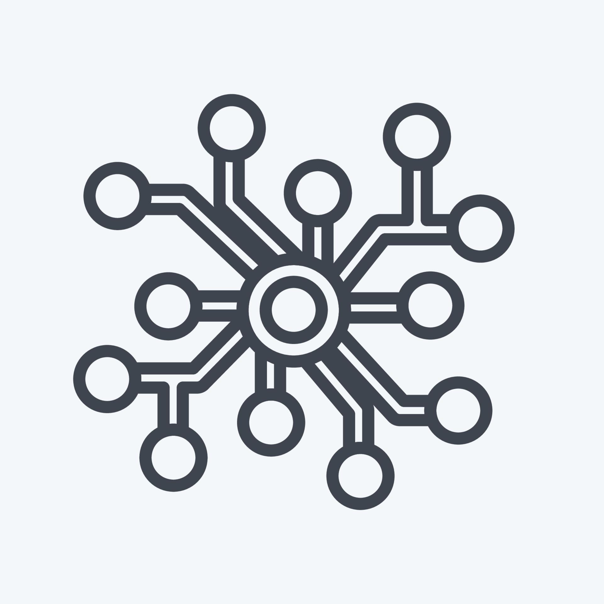 Icon Neural Network. related to Machine Learning symbol. line style ...
