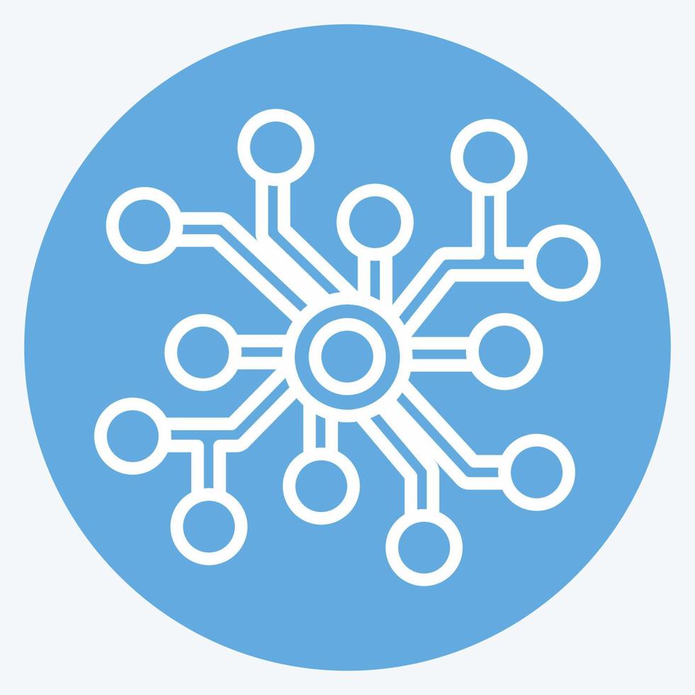 Icon Neural Network. related to Machine Learning symbol. blue eyes ...