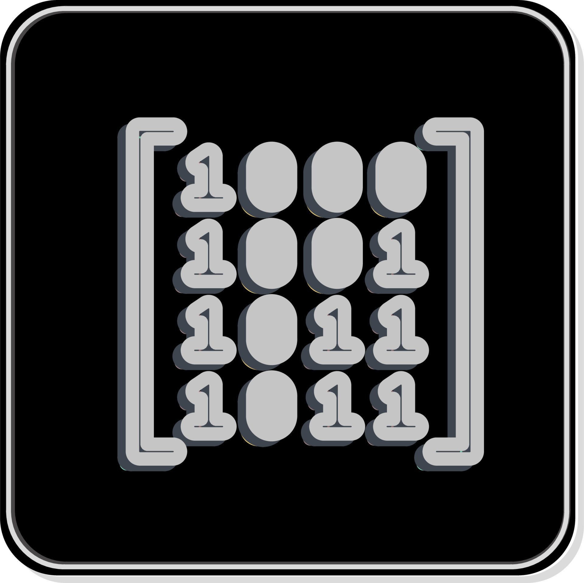 Icon Data Patterns. related to Machine Learning symbol. Glossy Style ...