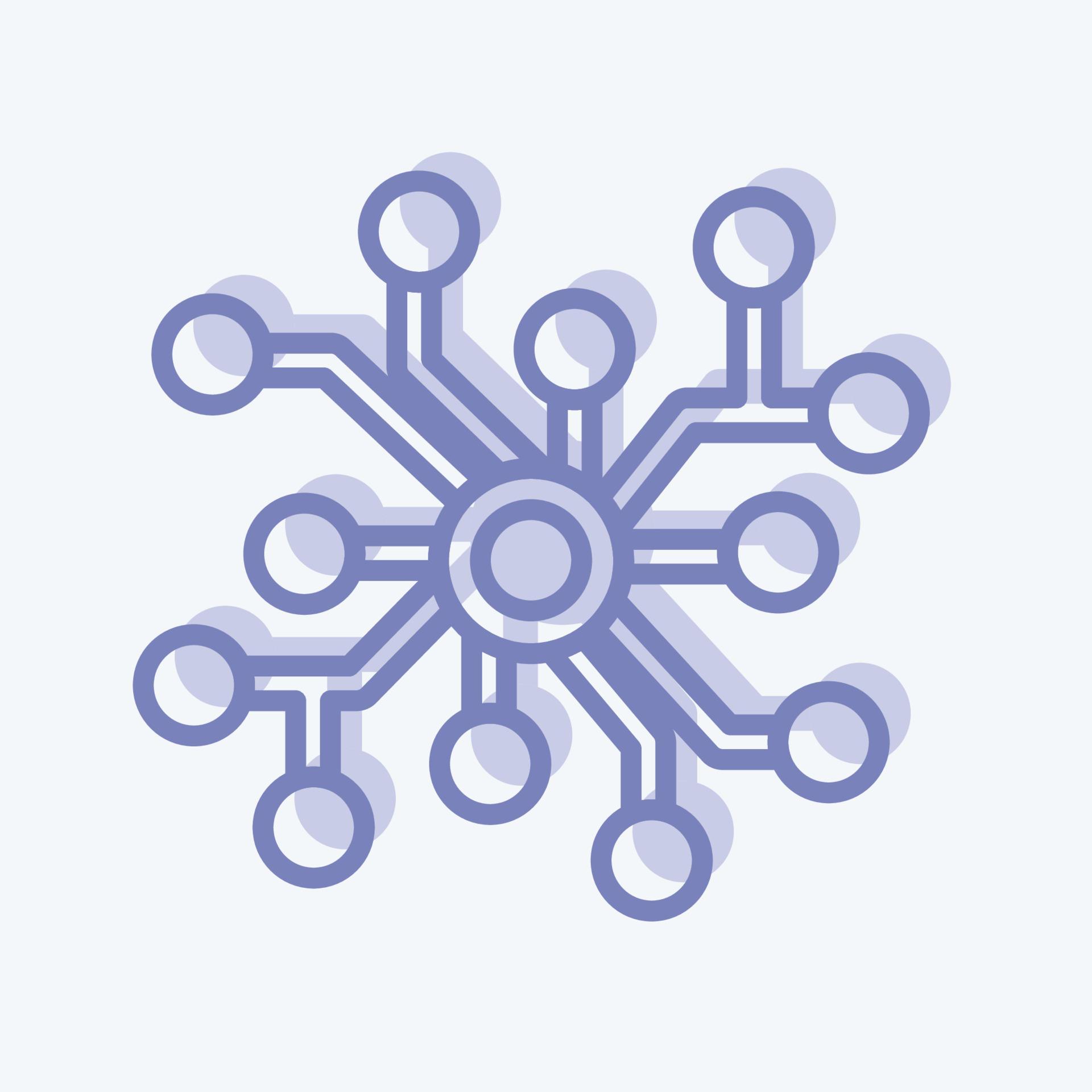 Icon Neural Network. related to Machine Learning symbol. two tone style ...