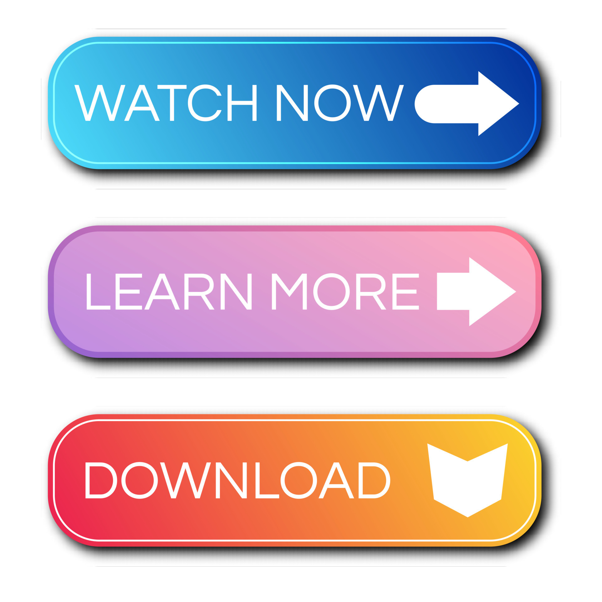 Set of three modern gradient buttons with shadows. Read more Buttons ...