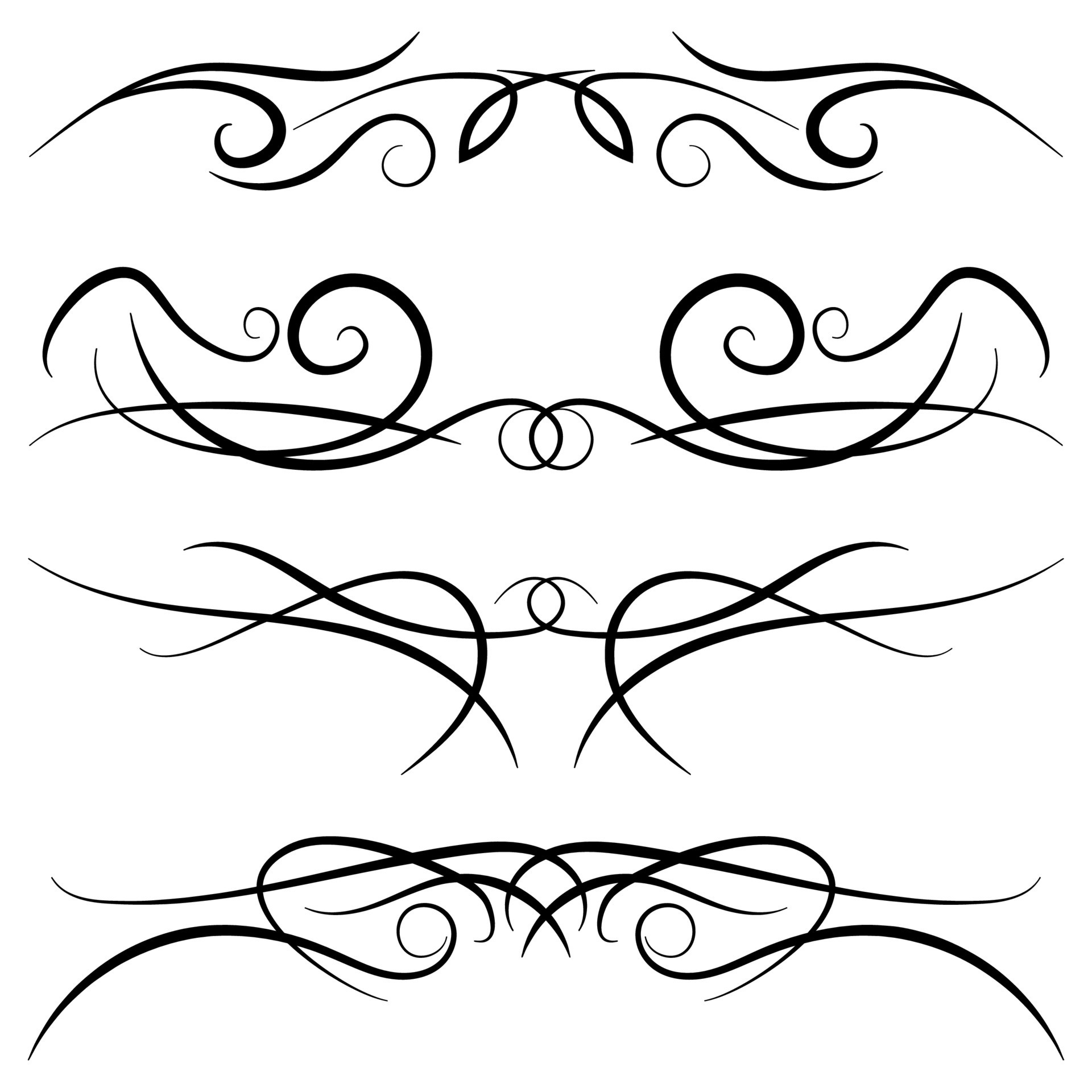 Set of vintage decorative curls, swirls, monograms and calligraphic ...