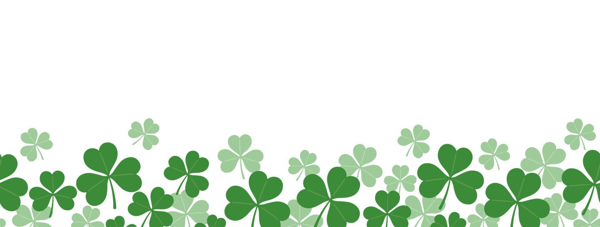 Vector Clover Seamless Background Illustration Isolated On A White