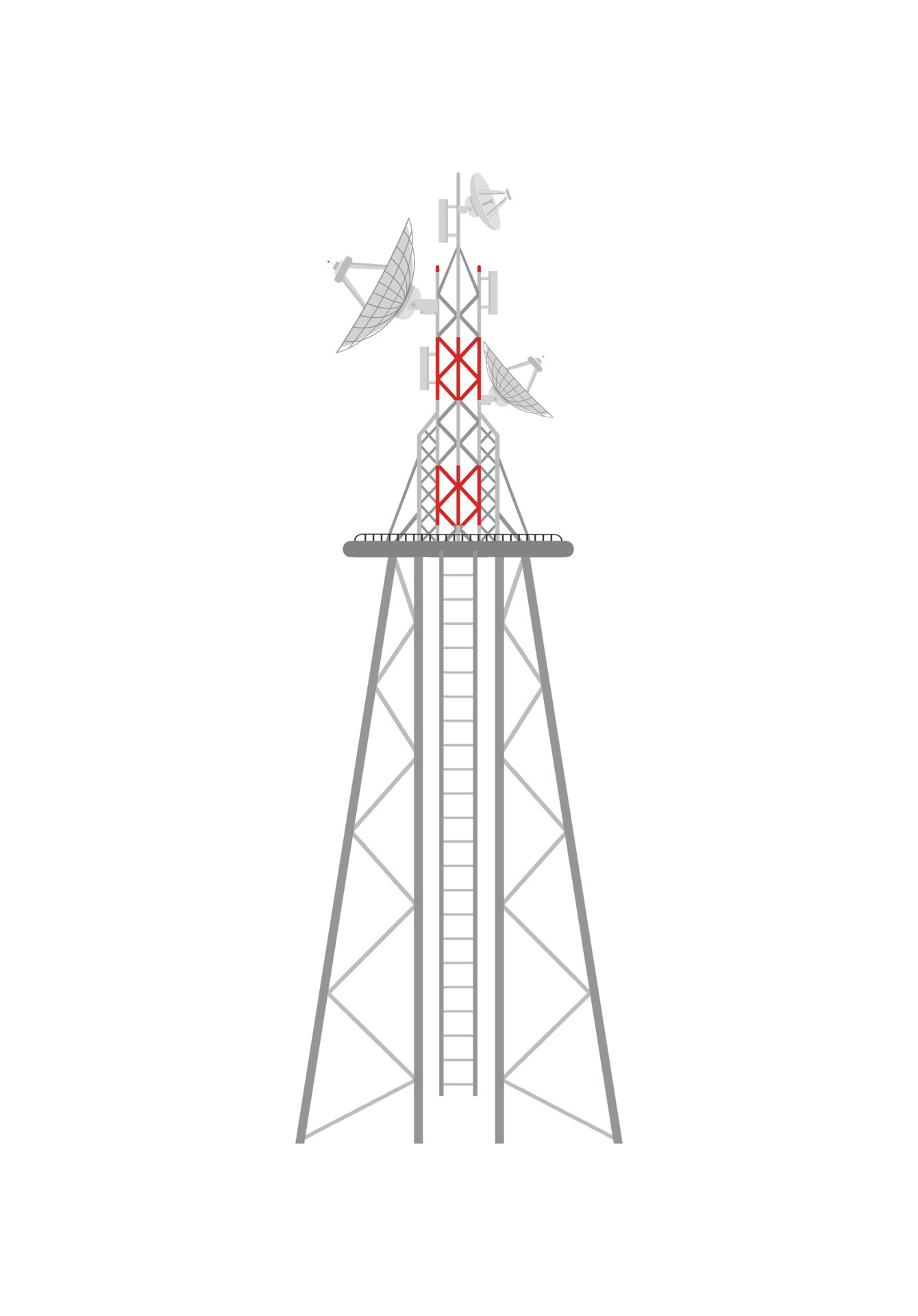 icono de la torre de radio en estilo de dibujos animados sobre un fondo blanco 16594546 Vector ...