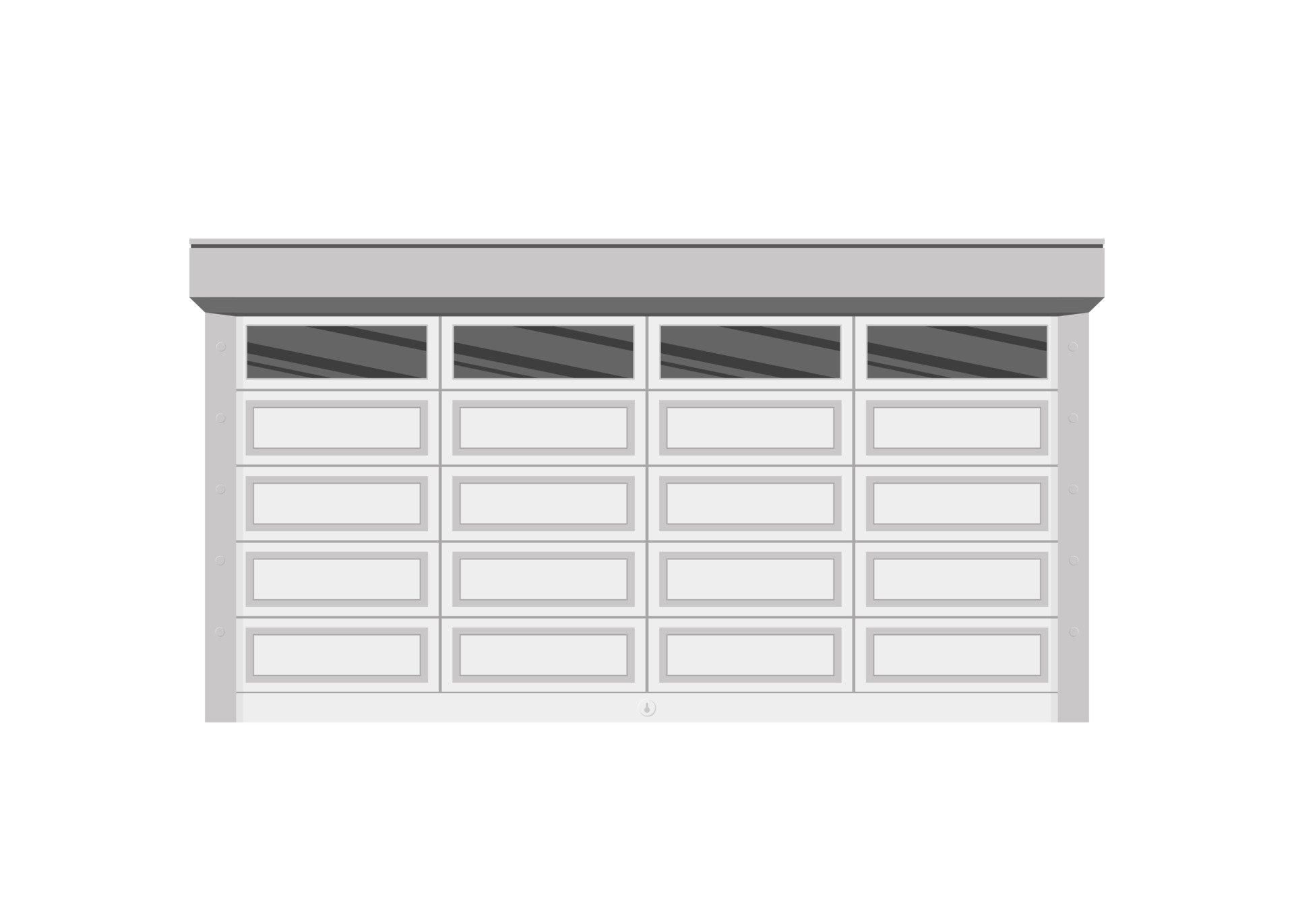 Garage door vector icon.Realistic vector icon isolated on white ... Garage door vector icon.Realistic vector icon isolated on white ...
