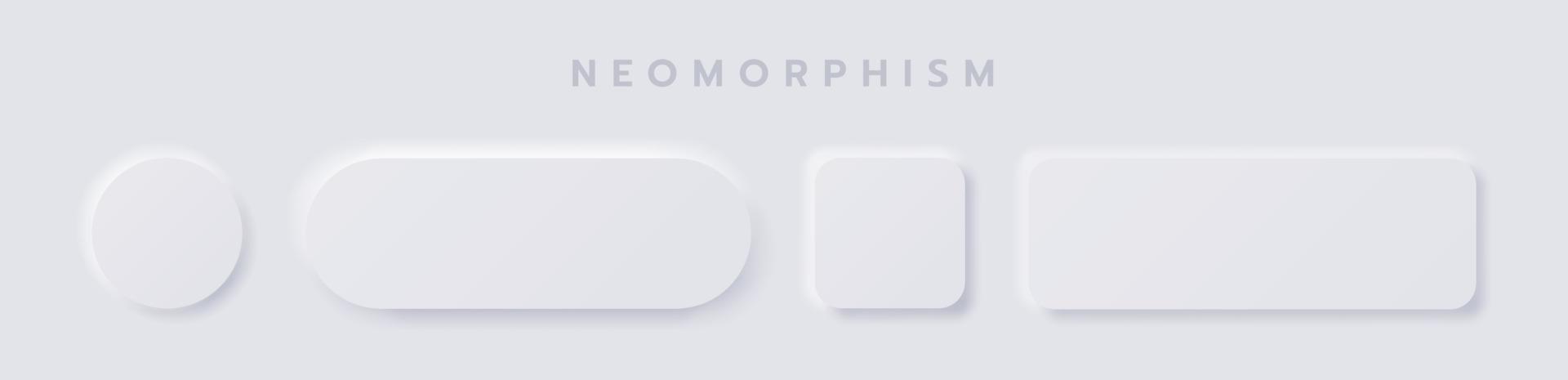 White Button Neumorphism Design Elements Vector Set Button And Element For Ui Web Design Or
