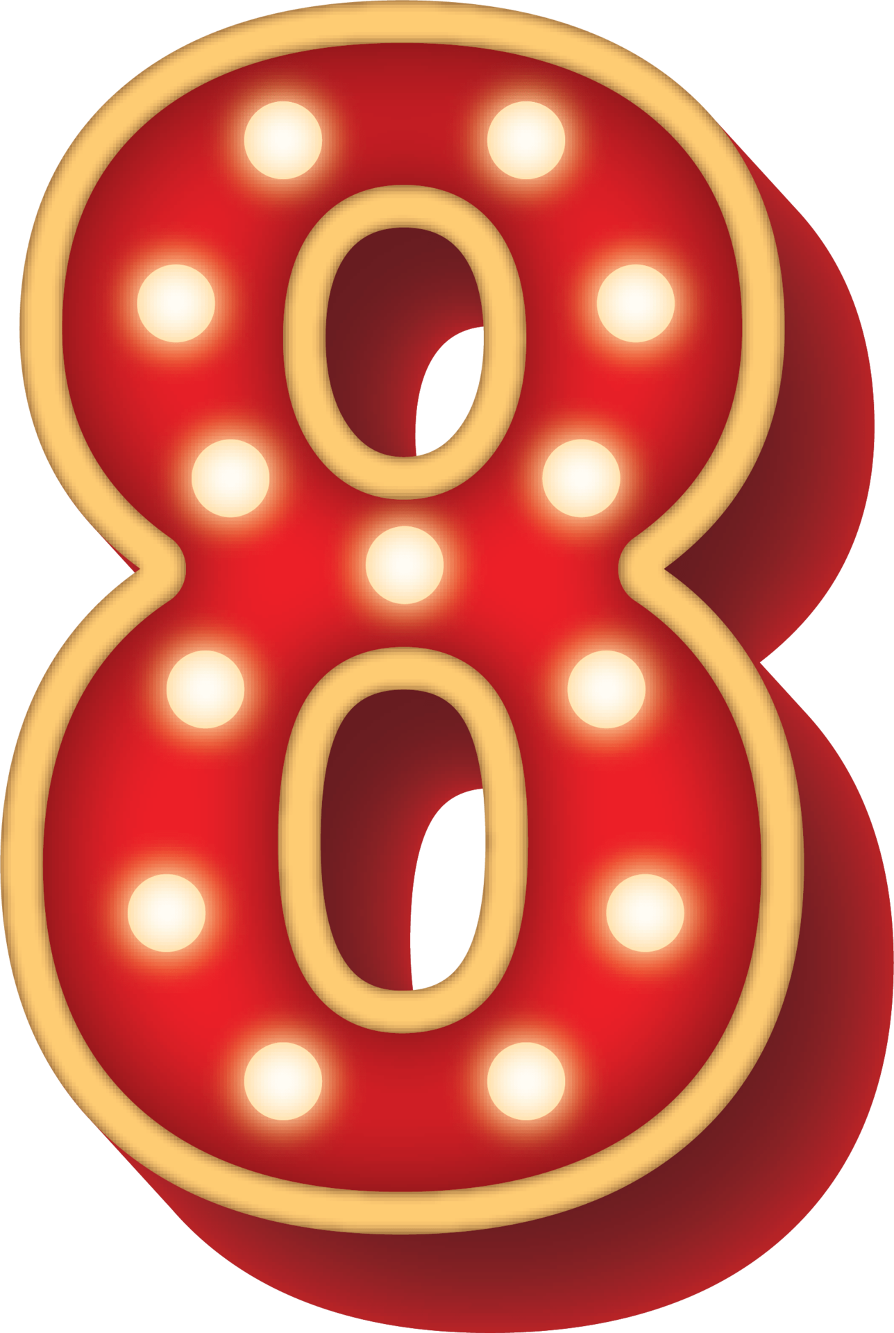 Number Alphabet Bulb Light Red 8 16596109 PNG Number Alphabet Bulb Light Red 8 16596109 PNG