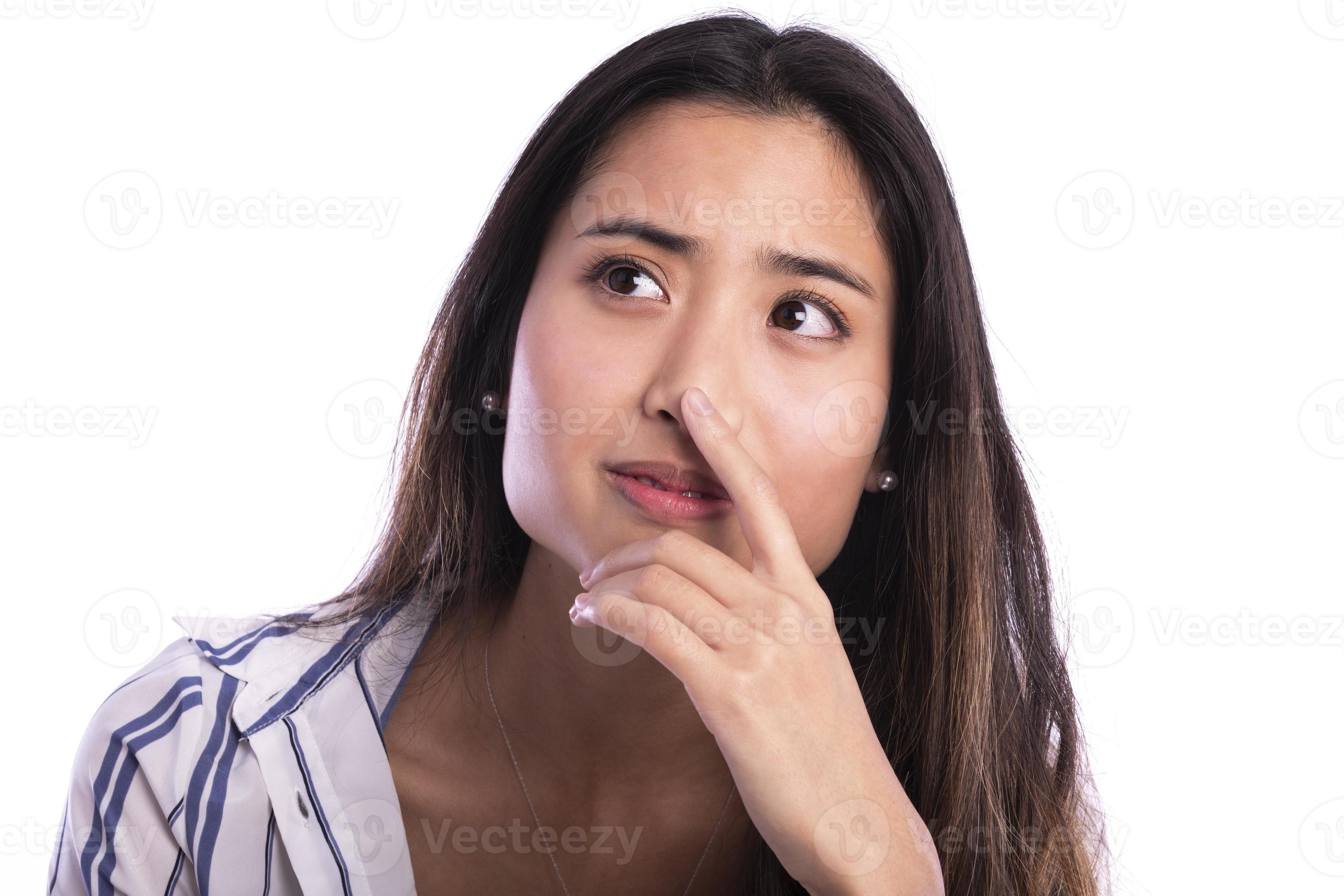 Close Up Portrait Of Her She Nice Looking Attractive Lovely Pretty