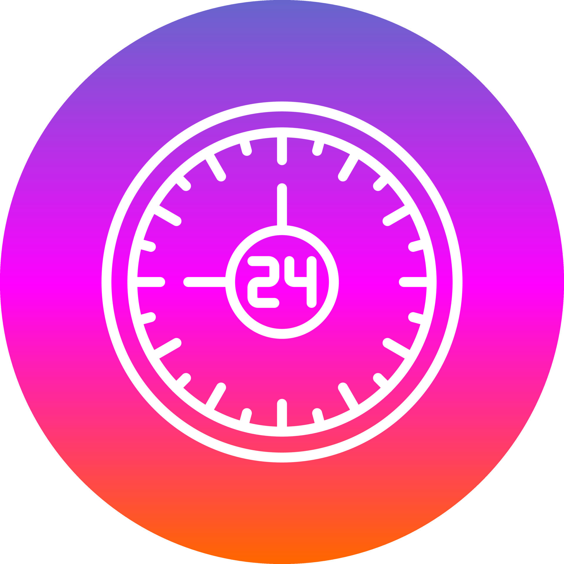 24h Vector Icon Design 16608695 Vector Art at Vecteezy