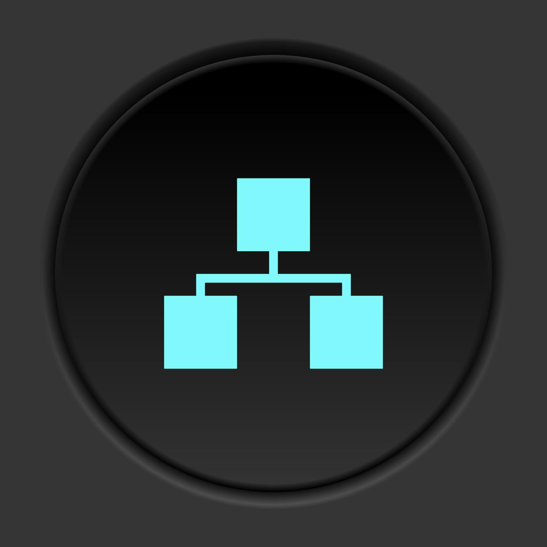 Round button icon, Database, server, storage. Button banner round, badge interface for ...