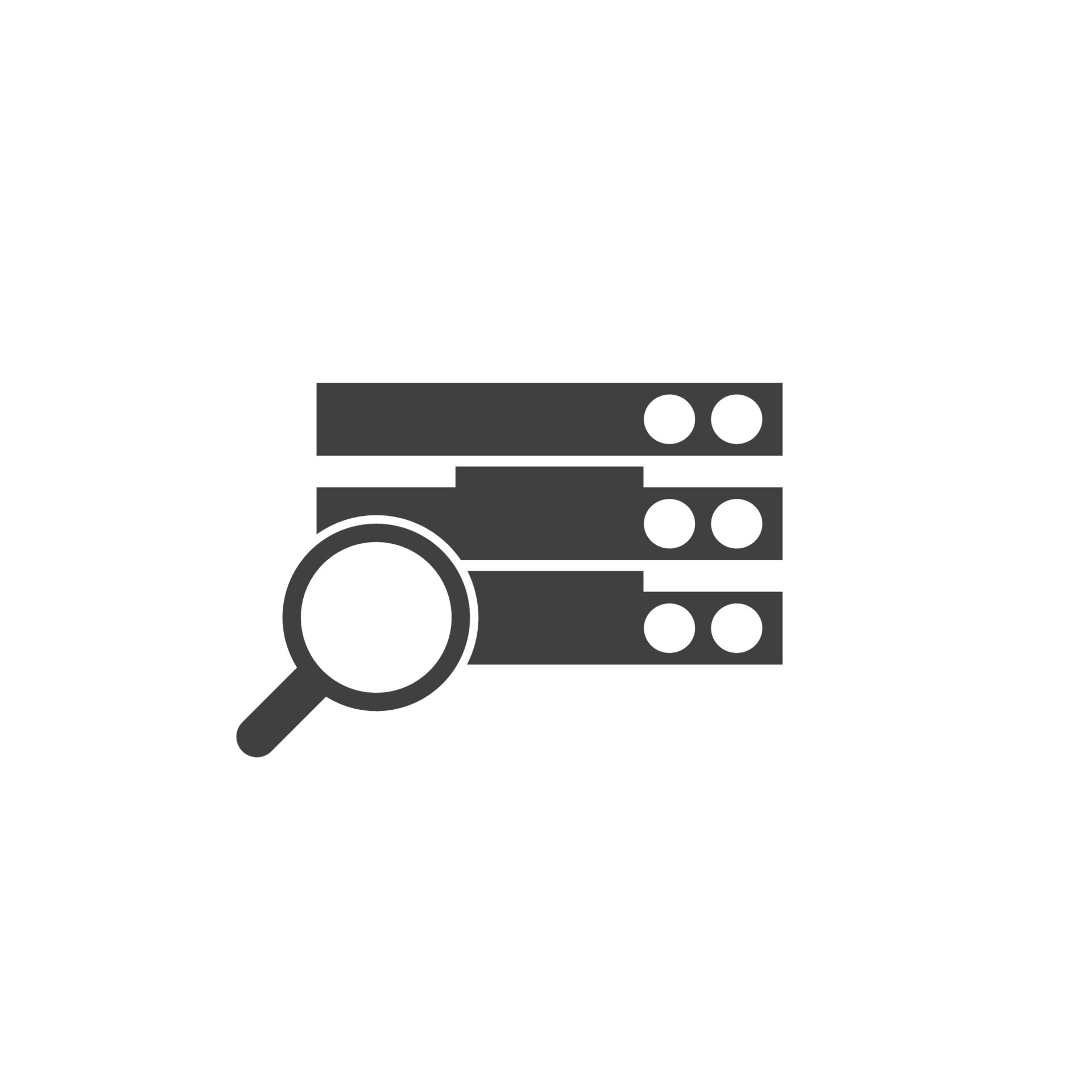 Database Server Search Vector Icon Element Of Data For Mobile Concept And Web Apps