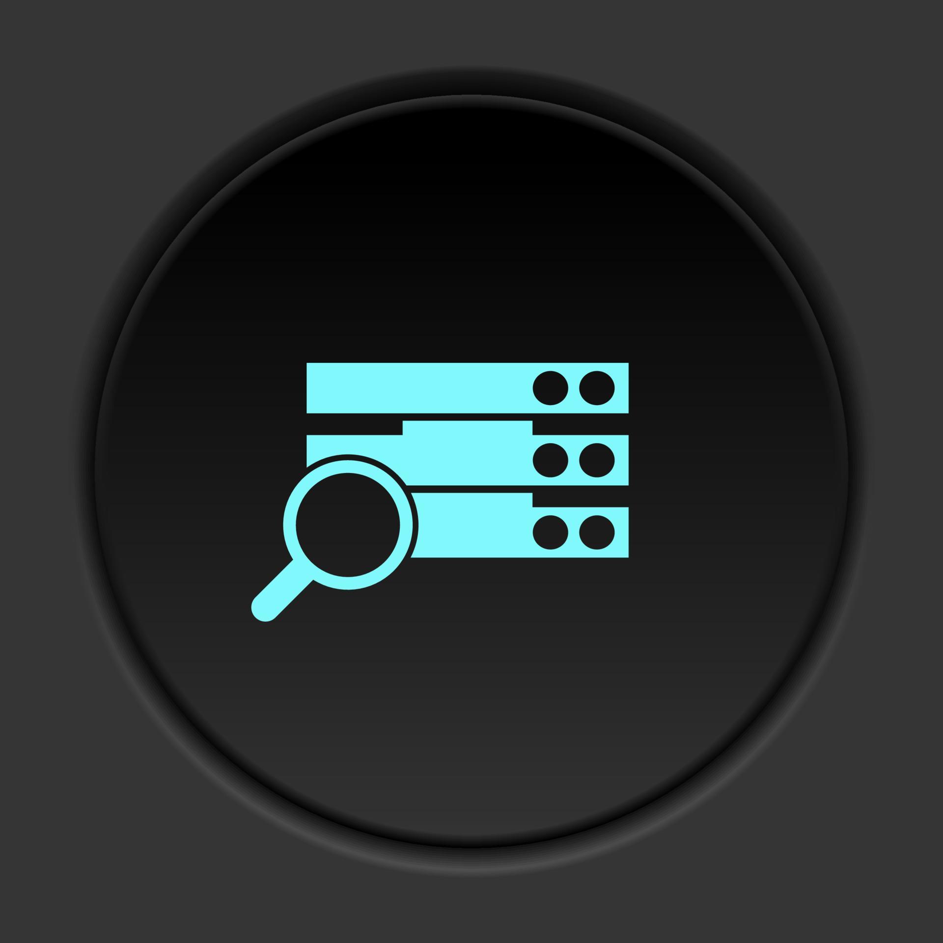 Round Button Icon Database Server Search Button Banner Round Badge Interface For