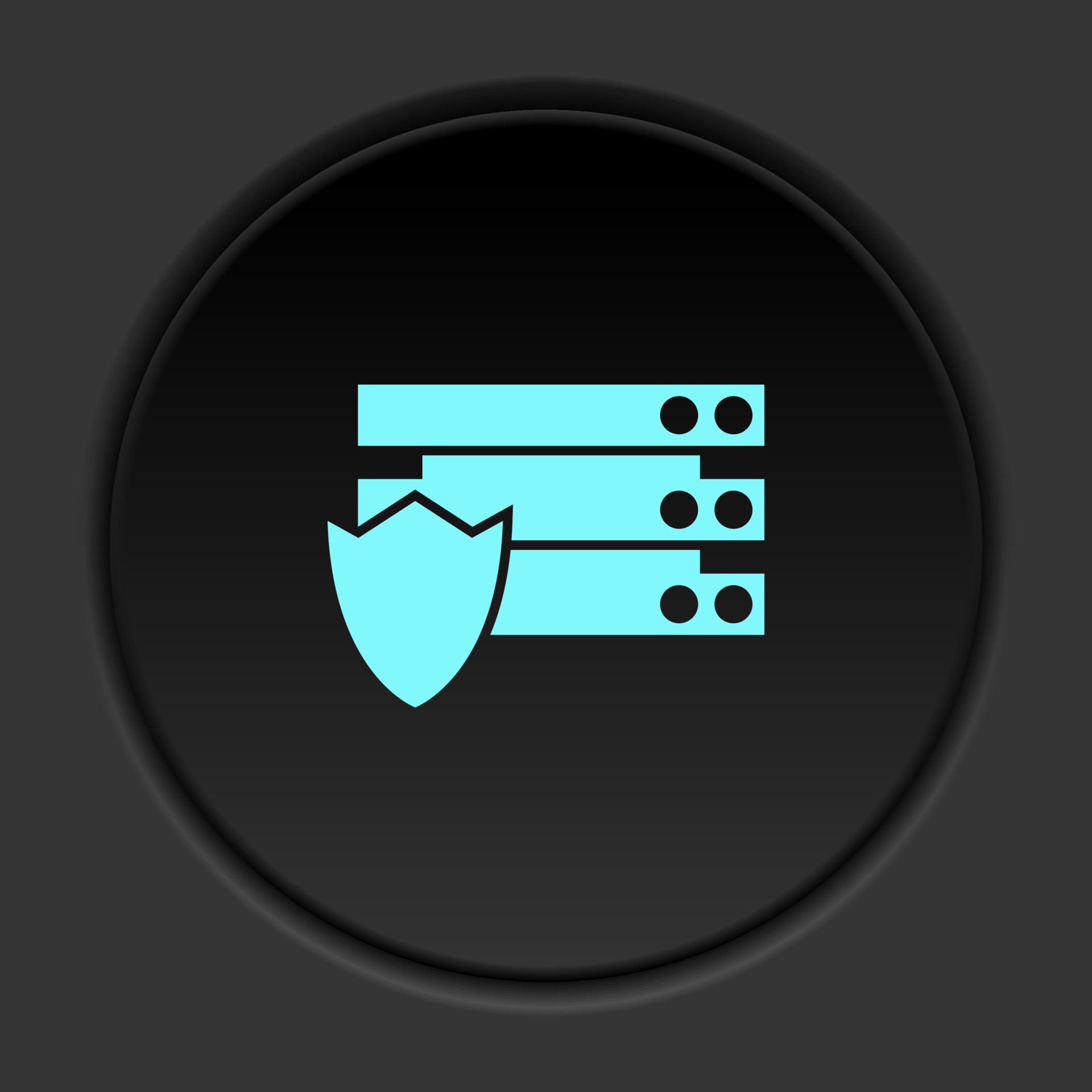Round Button Icon Database Server Shield Button Banner Round Badge Interface For