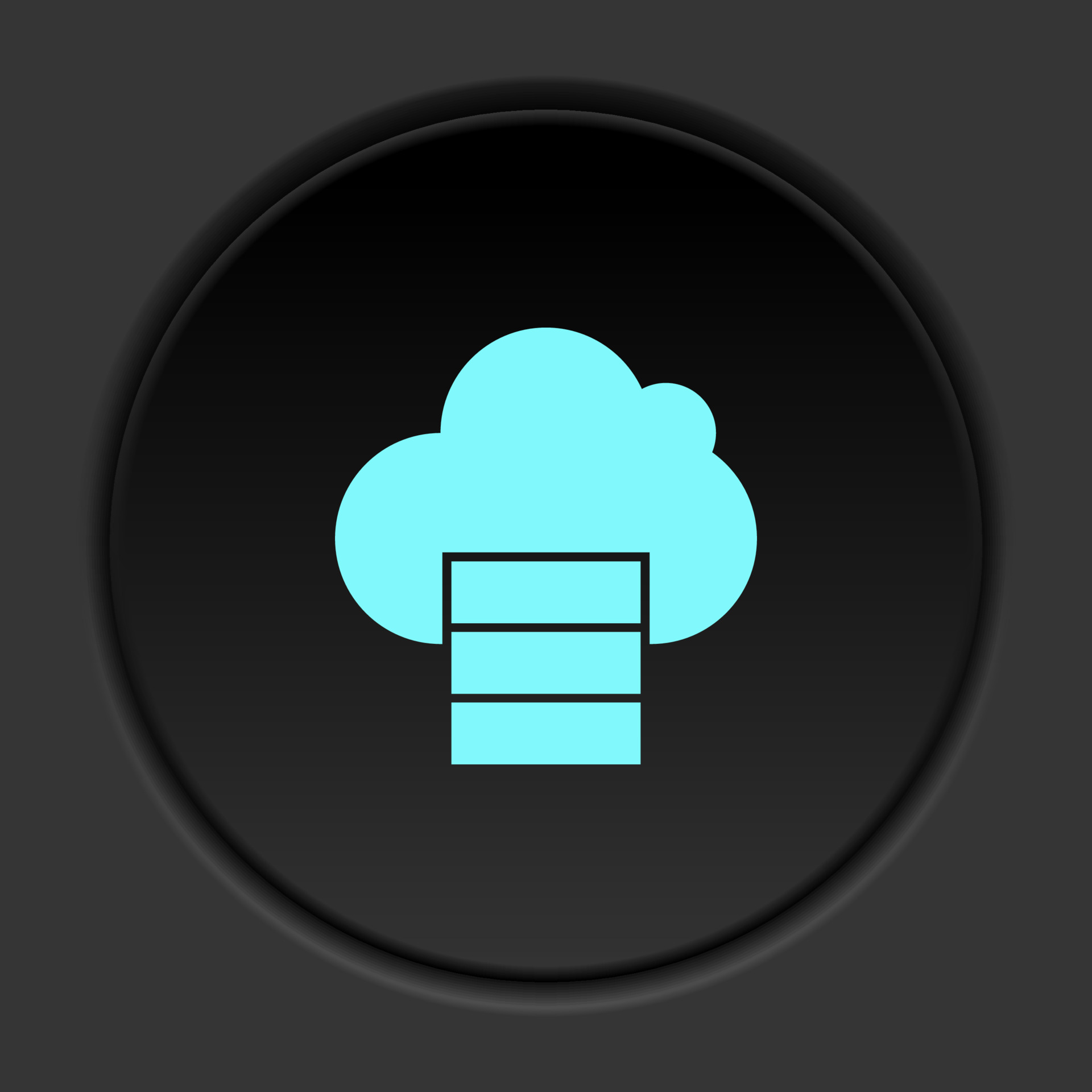 Round Button Icon Database Server Cloud Computing Button Banner 3989