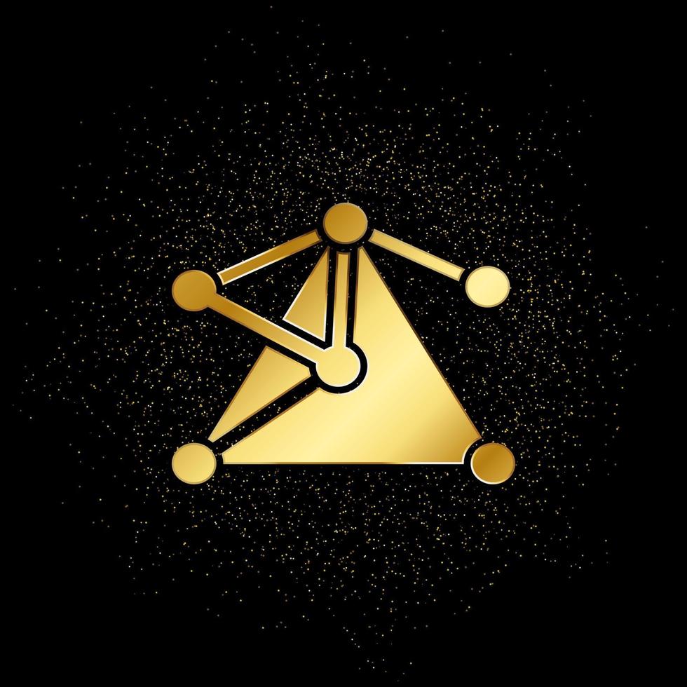 Database, server, connection gold icon. Vector illustration of golden ...