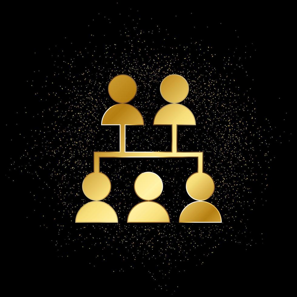 Database Server Network Gold Icon Vector Illustration Of Golden Particle Background 16610209