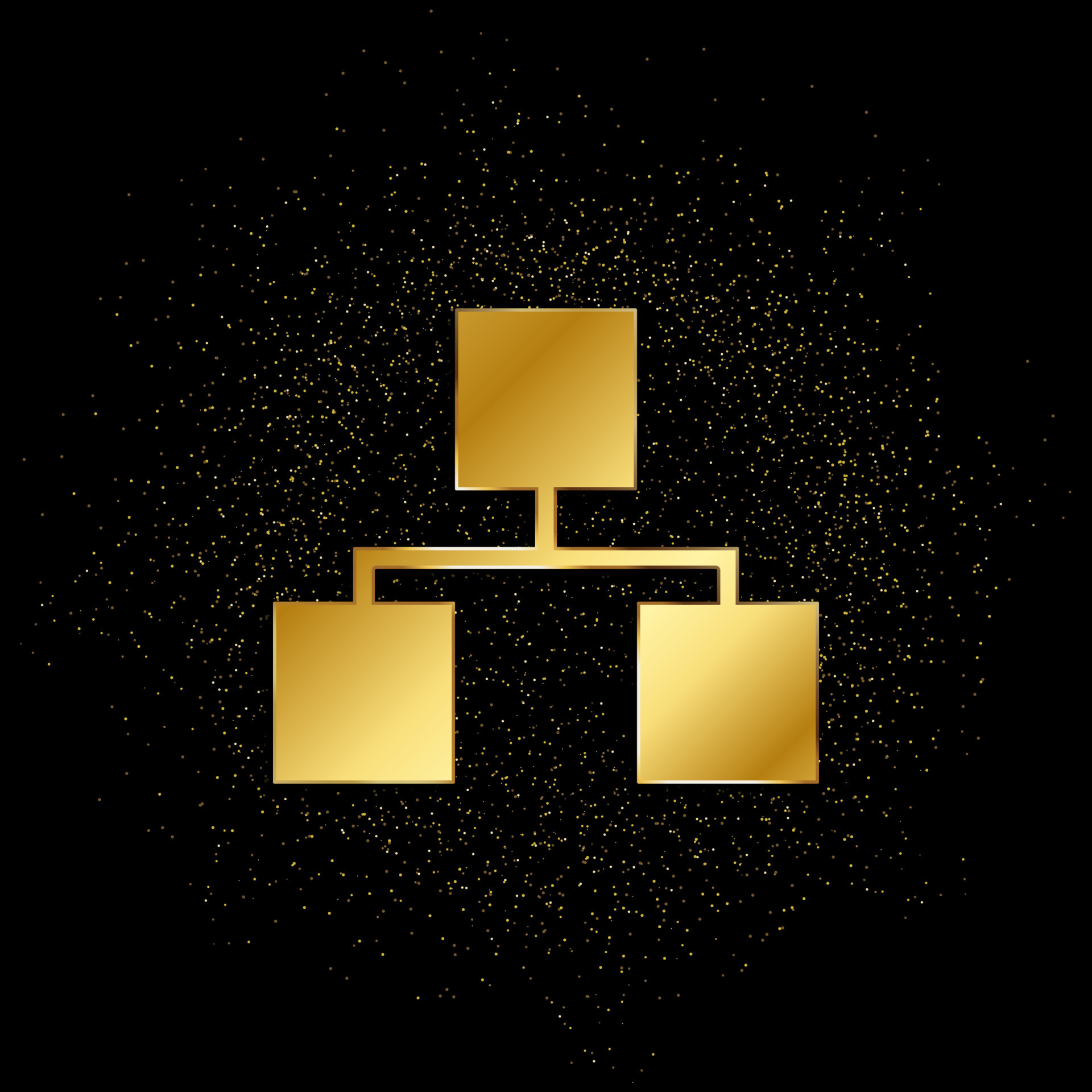 Database Server Storage Gold Icon Vector Illustration Of Golden Particle Background 16610212