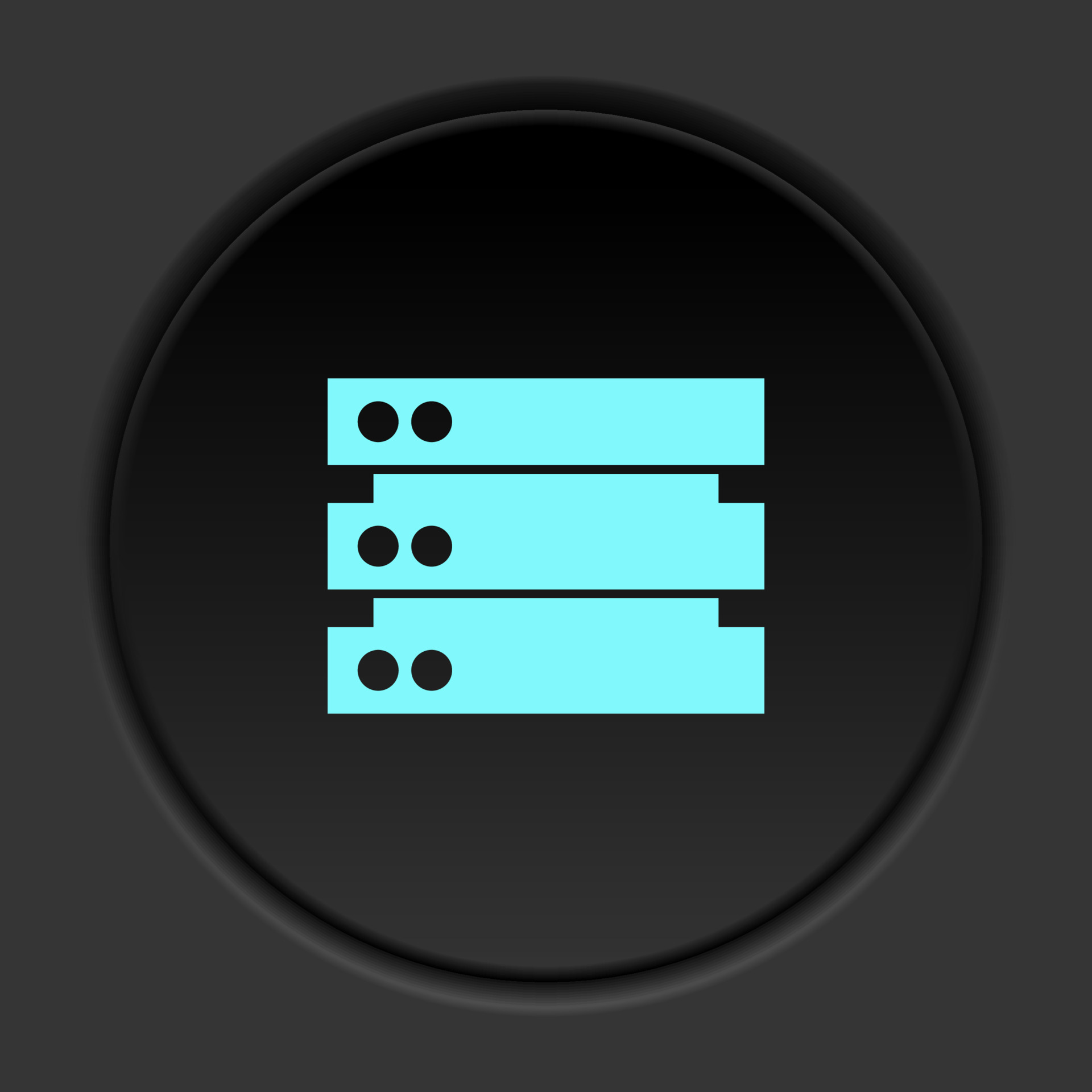 Round Button Icon Database Server Button Banner Round Badge Interface For Application