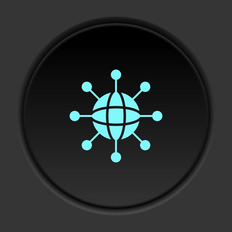 Round Button Icon Database Server Network Button Banner Round Badge Interface For