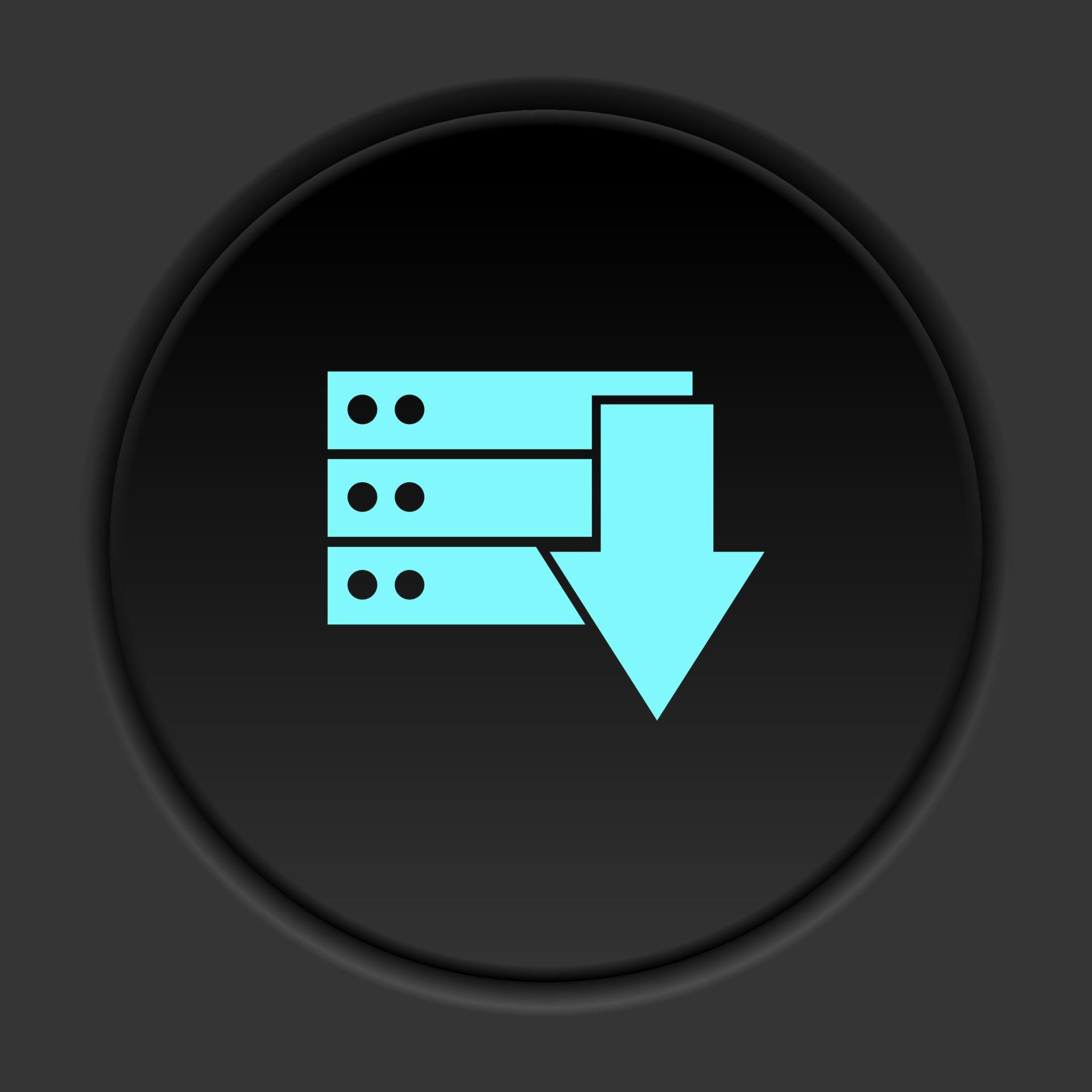 Round Button Icon Database Server Down Button Banner Round Badge Interface For Application