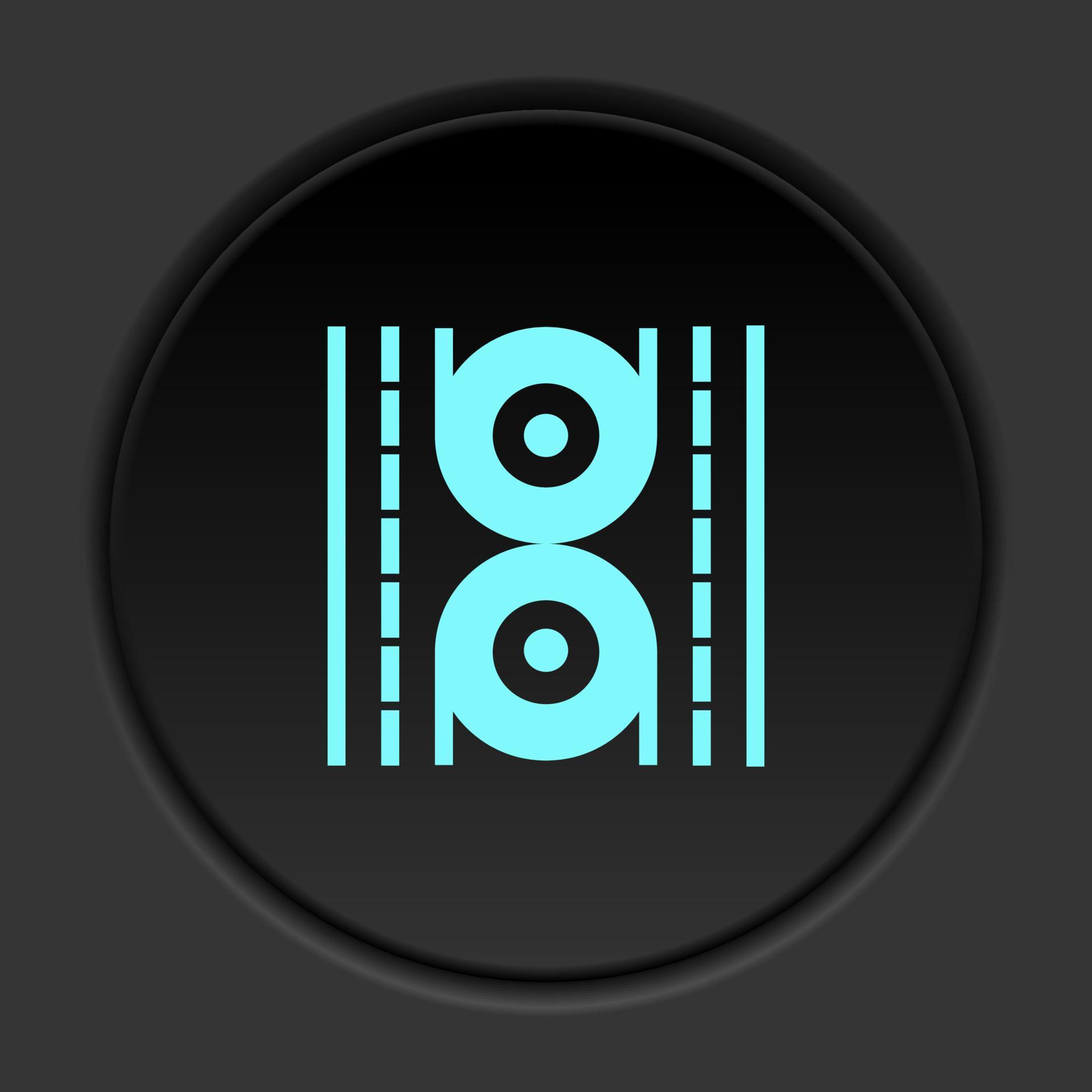 Round Button Icon Database Server Data Processing Button Banner 6709