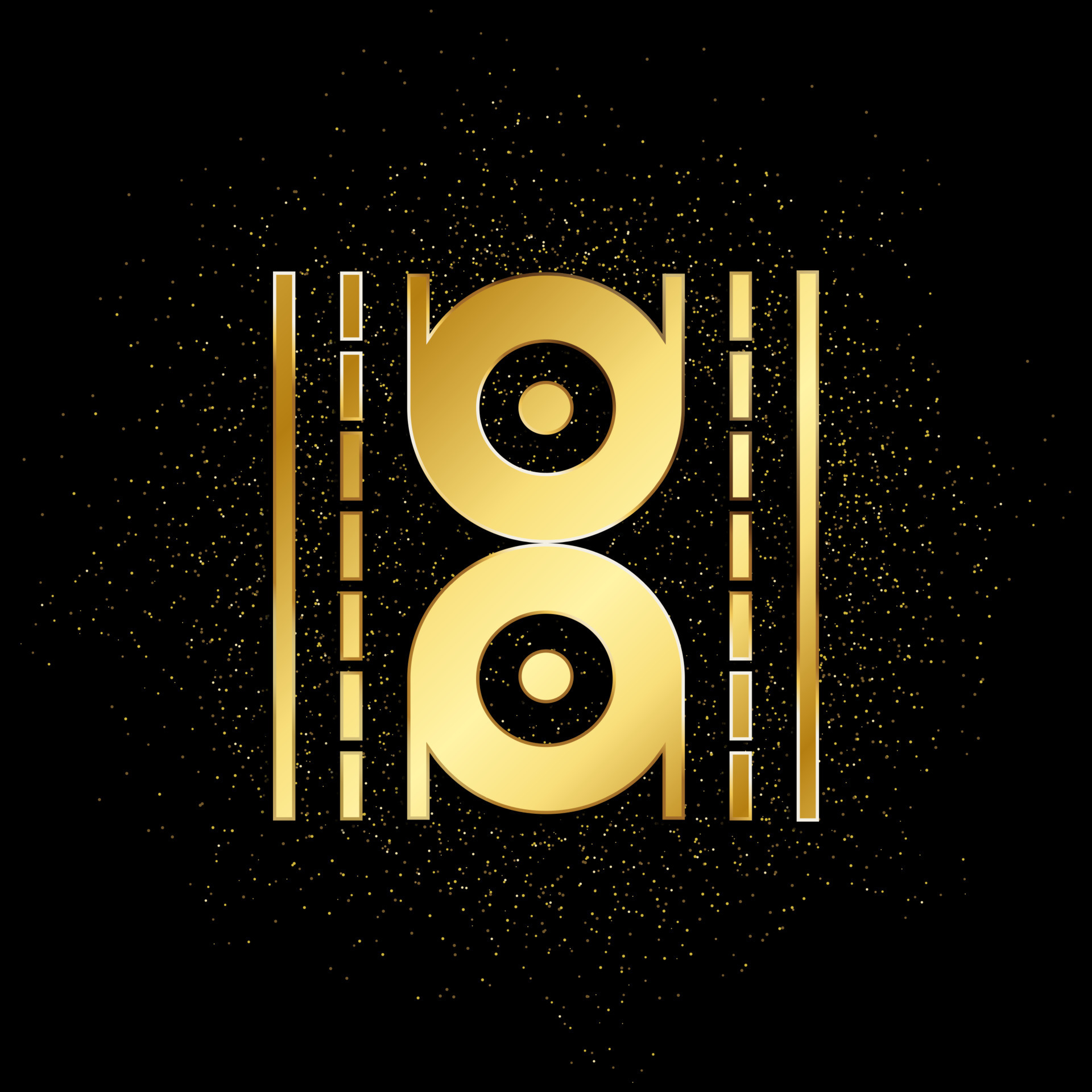 Database, server, data processing gold icon. Vector illustration of ...