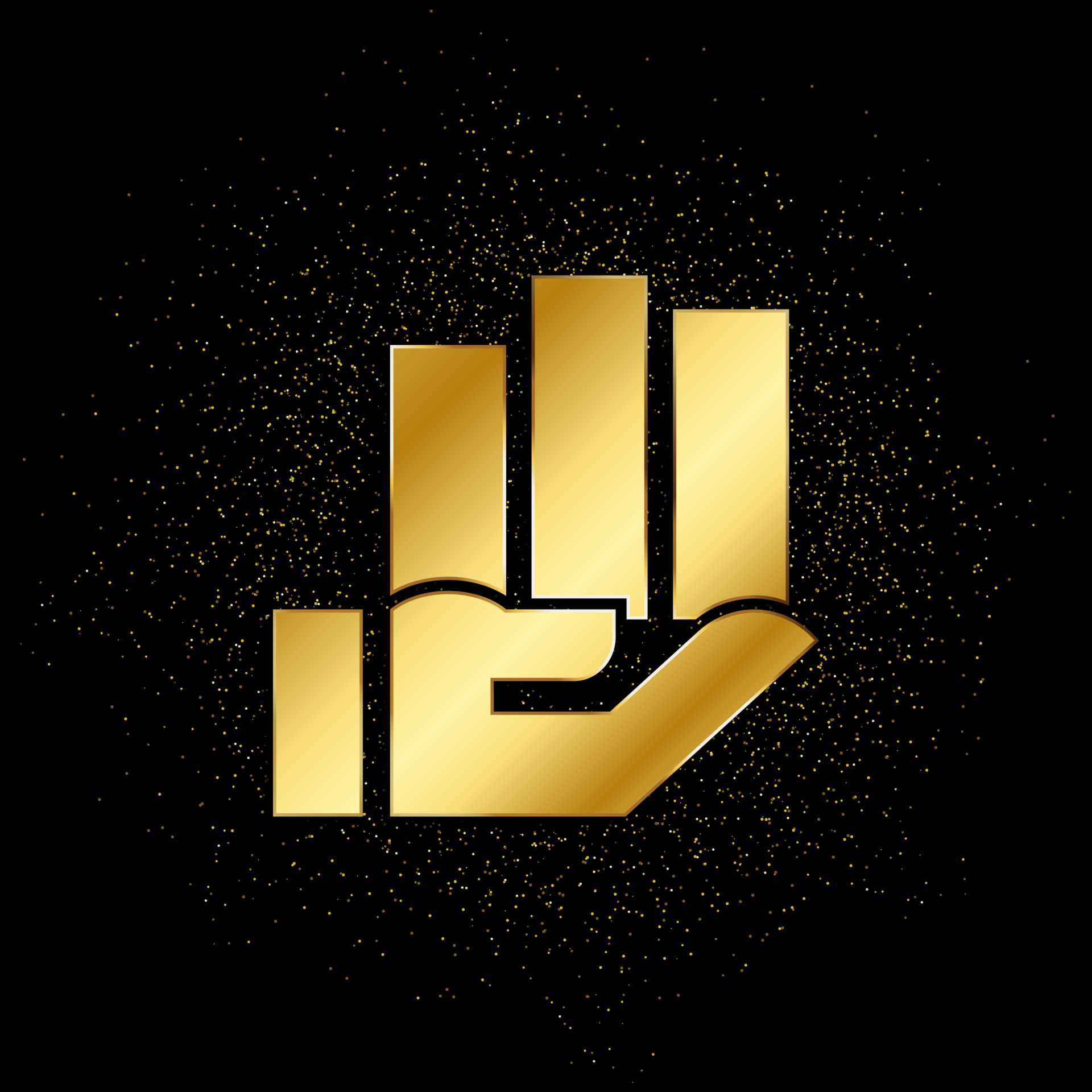 Database, server, data gold icon. Vector illustration of golden ...