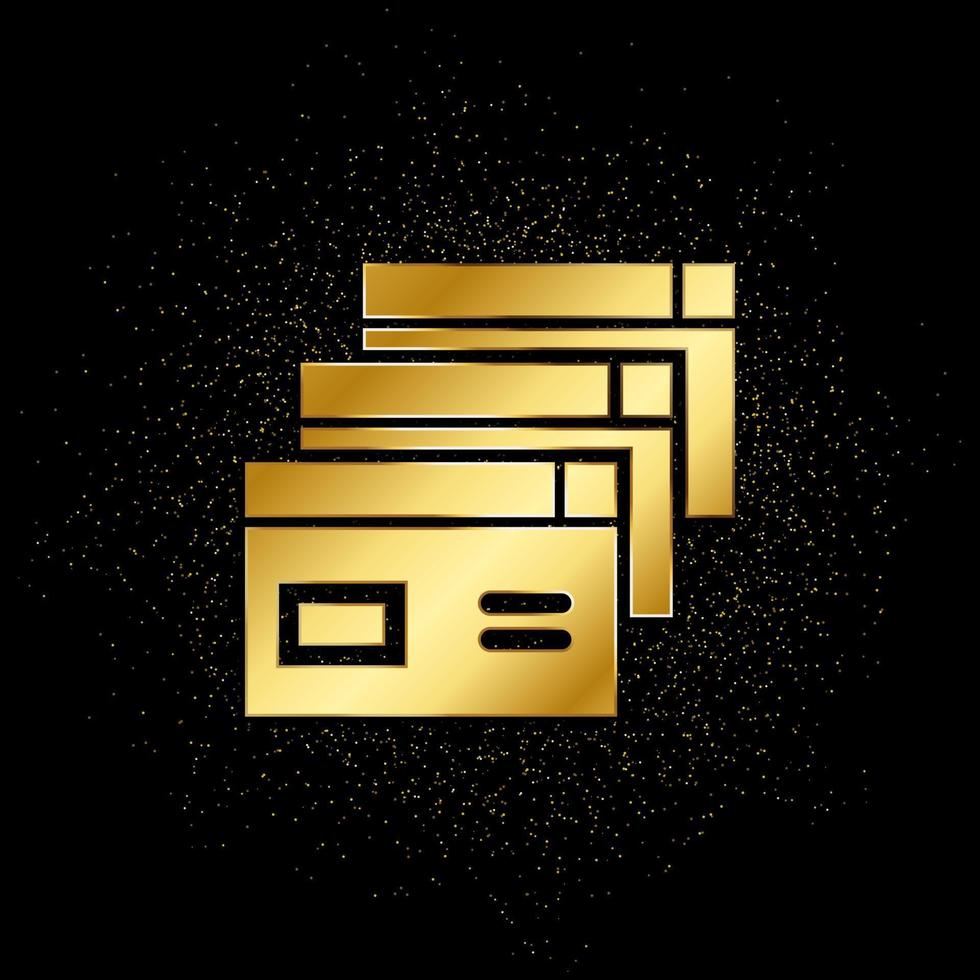 Database Server Brewers Gold Icon Vector Illustration Of Golden Particle Background 16610262